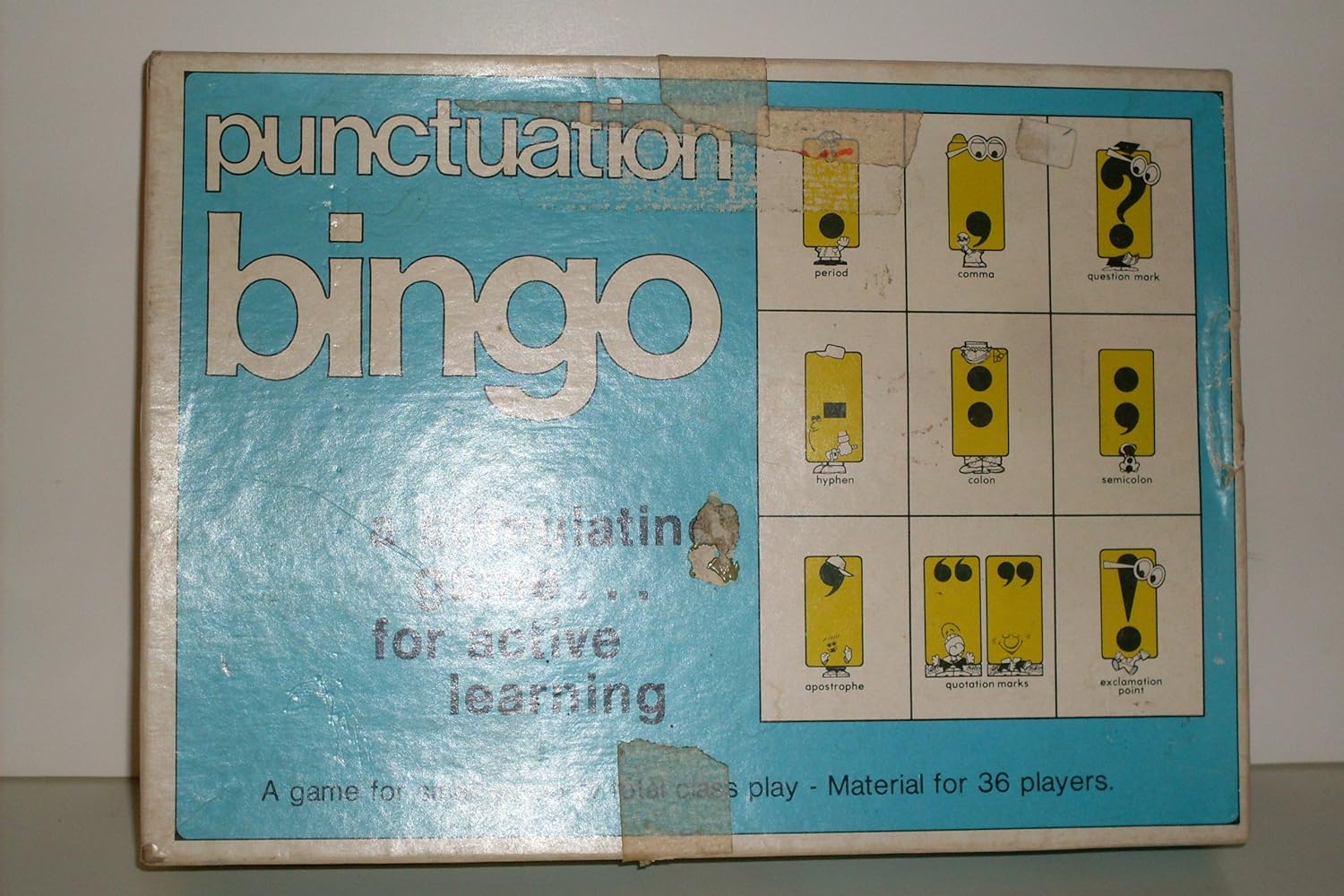 Amazon.com: Vintage Punctuation Bingo (1975) : Toys & Games