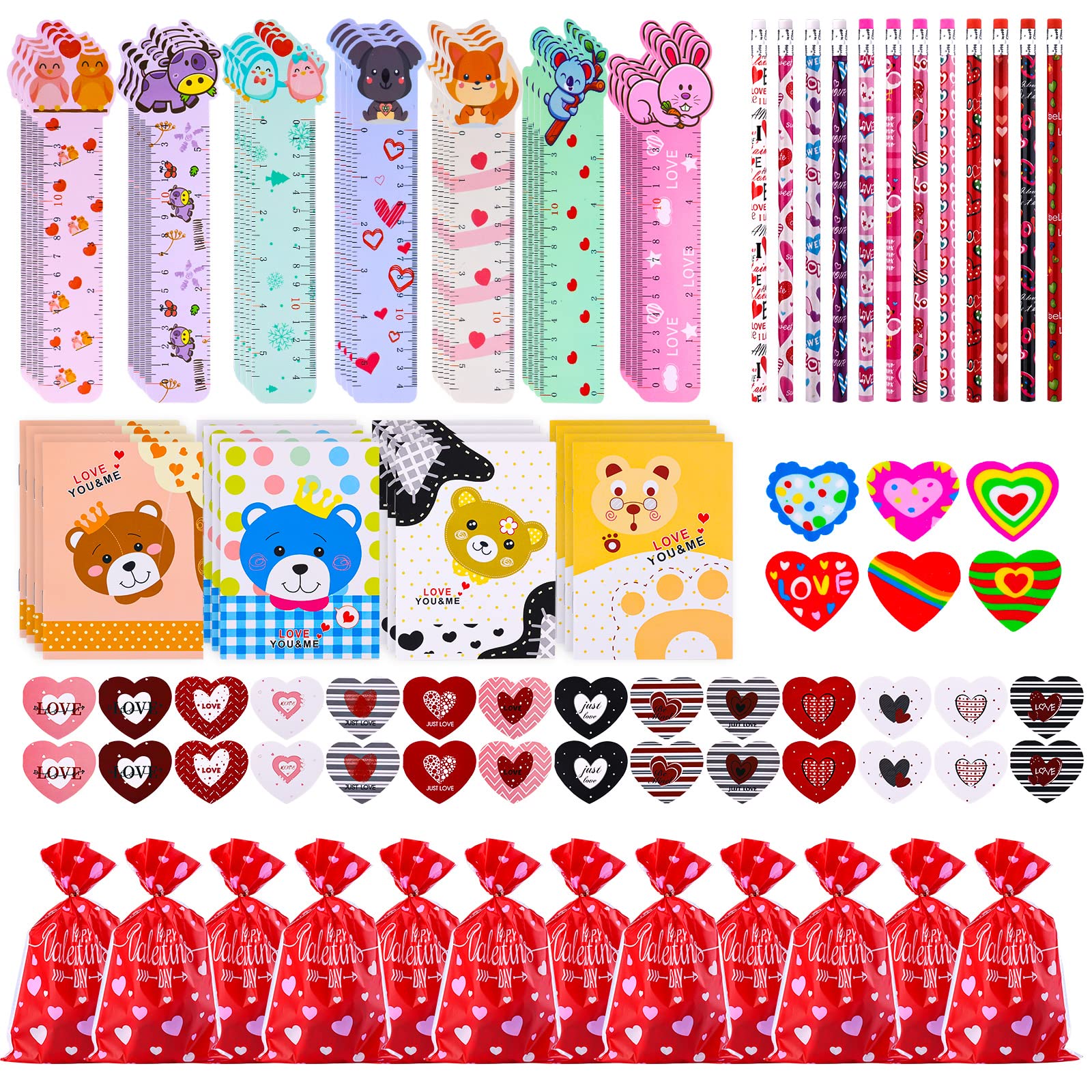Amazon.com: 30 Valentines Day Stationery Kids Gift Set, 180pcs ...