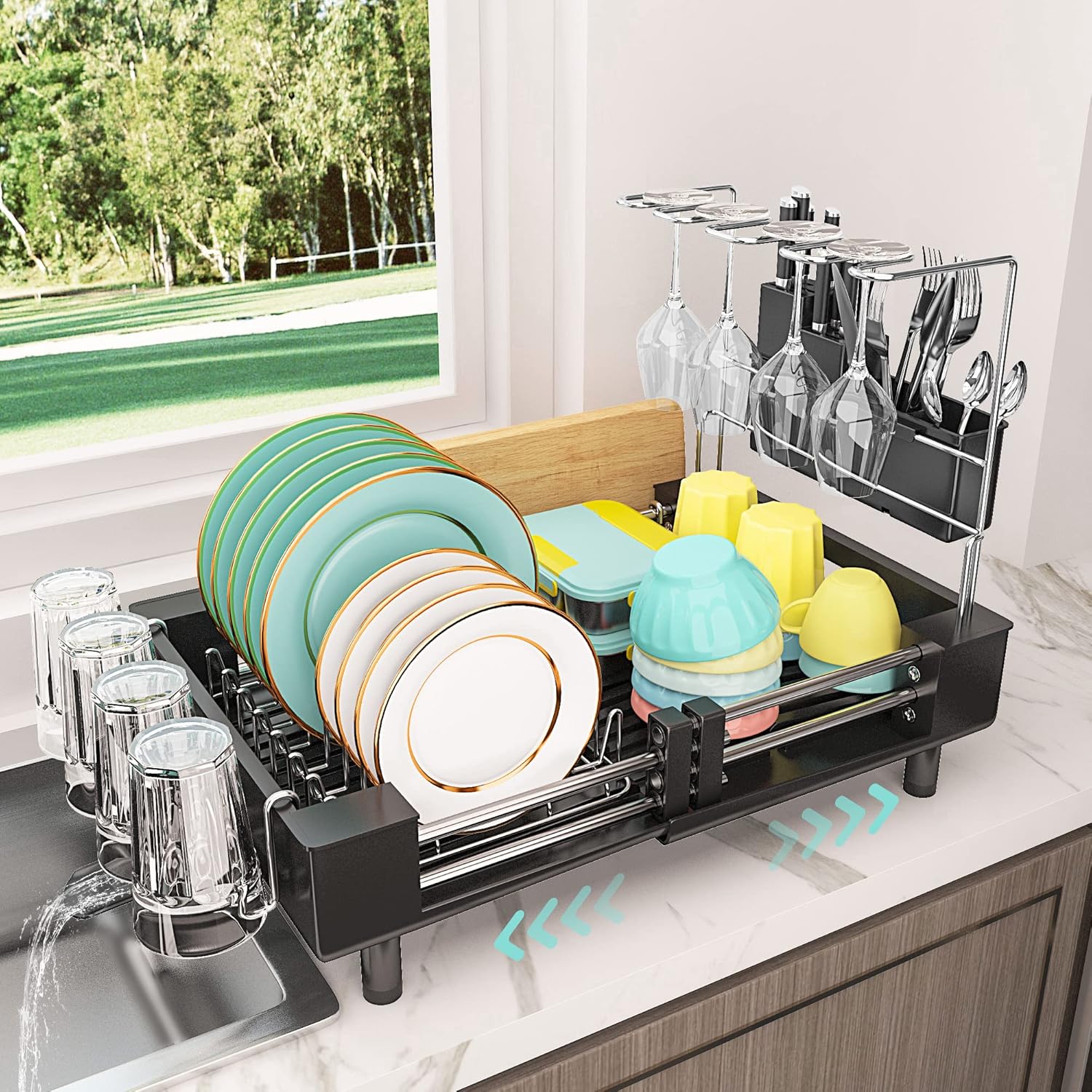 Amazon.com - Ozera Dish Rack, Expandable Dish Drying Rack with ...