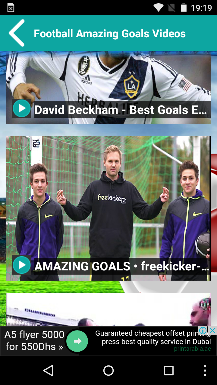 Football Amazing Goals Videos - App on Amazon Appstore