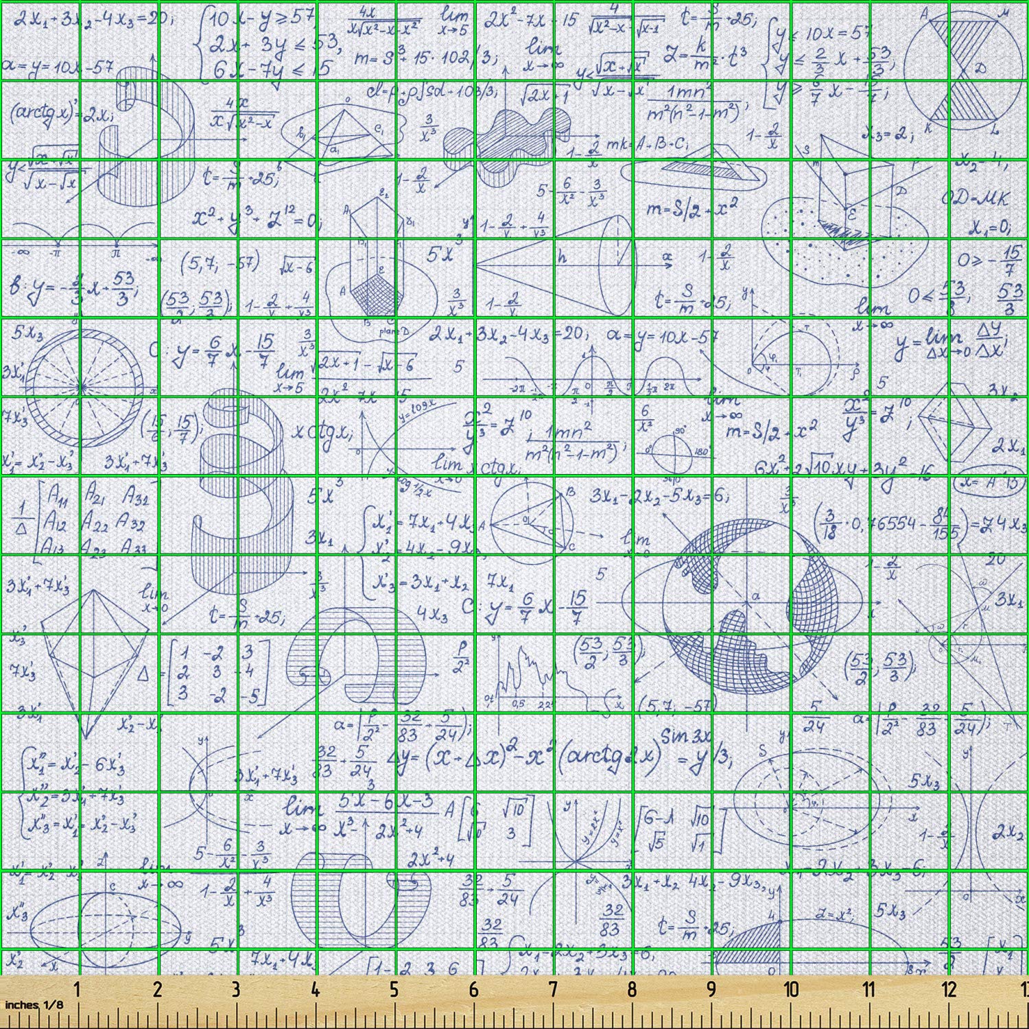 Snapklik.com : Science Fabric By The Yard, Math Themed Hand Written ...