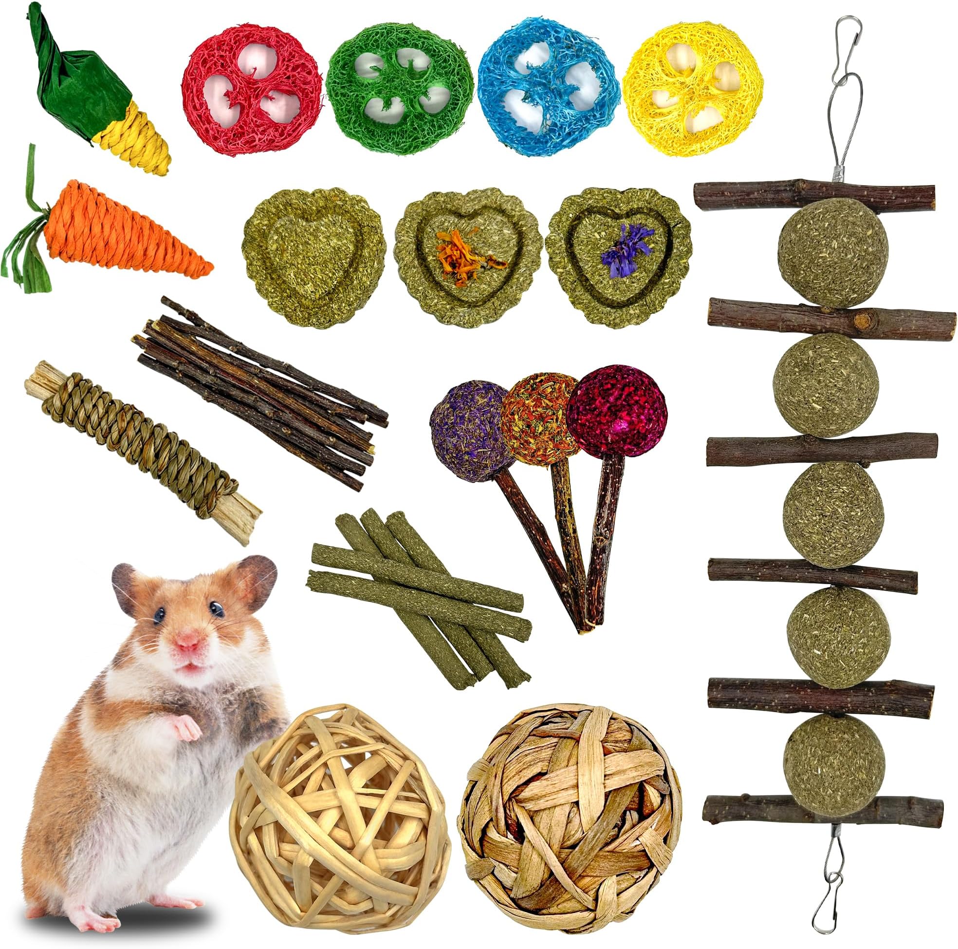 Amazon.com : Ysenchan Bunny Toys, Rabbit Chew Toys, Guinea Pig Toys ...