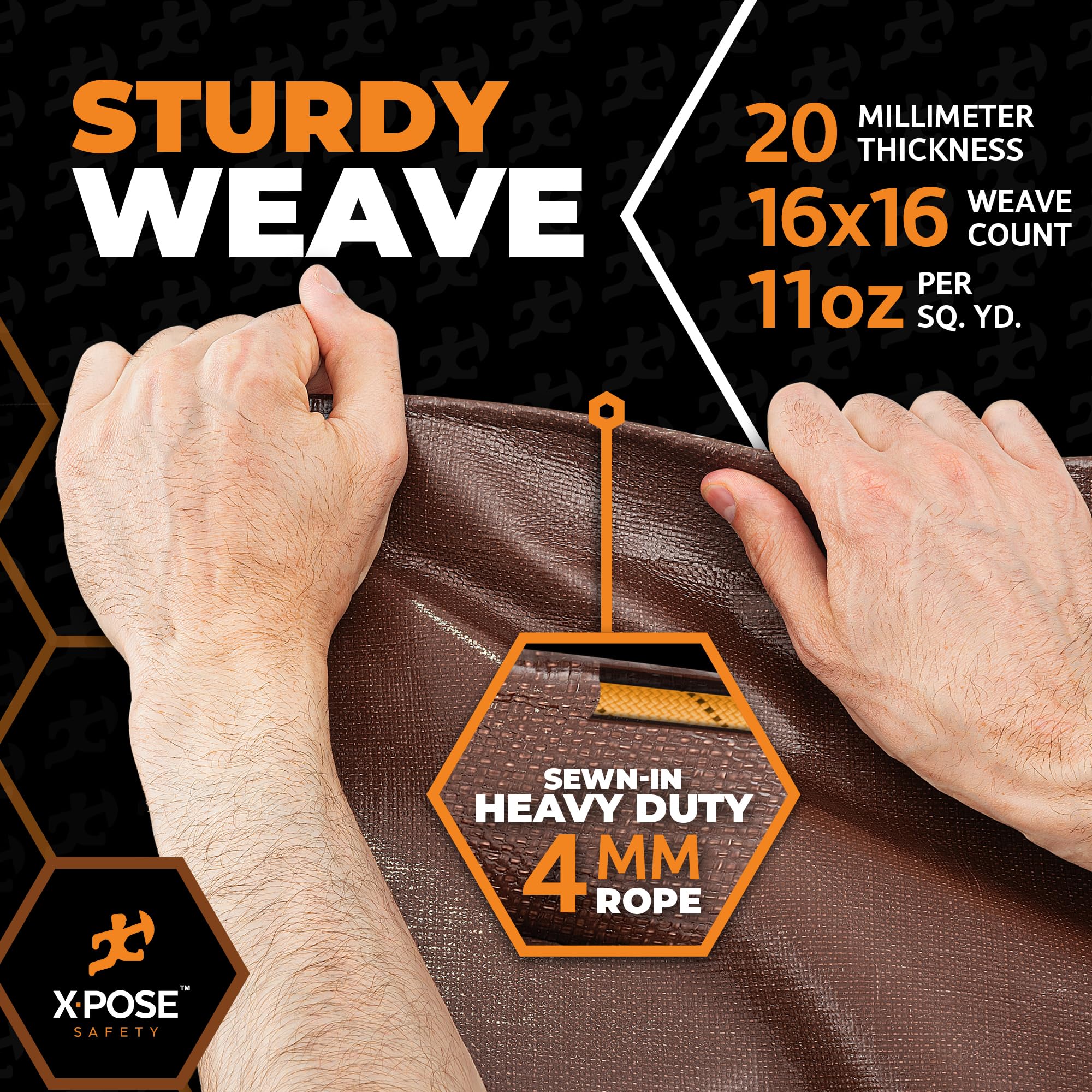 12 X 40 Brown White Ultra Heavy Duty Tarp 20 Mil Tarps Heavy Duty