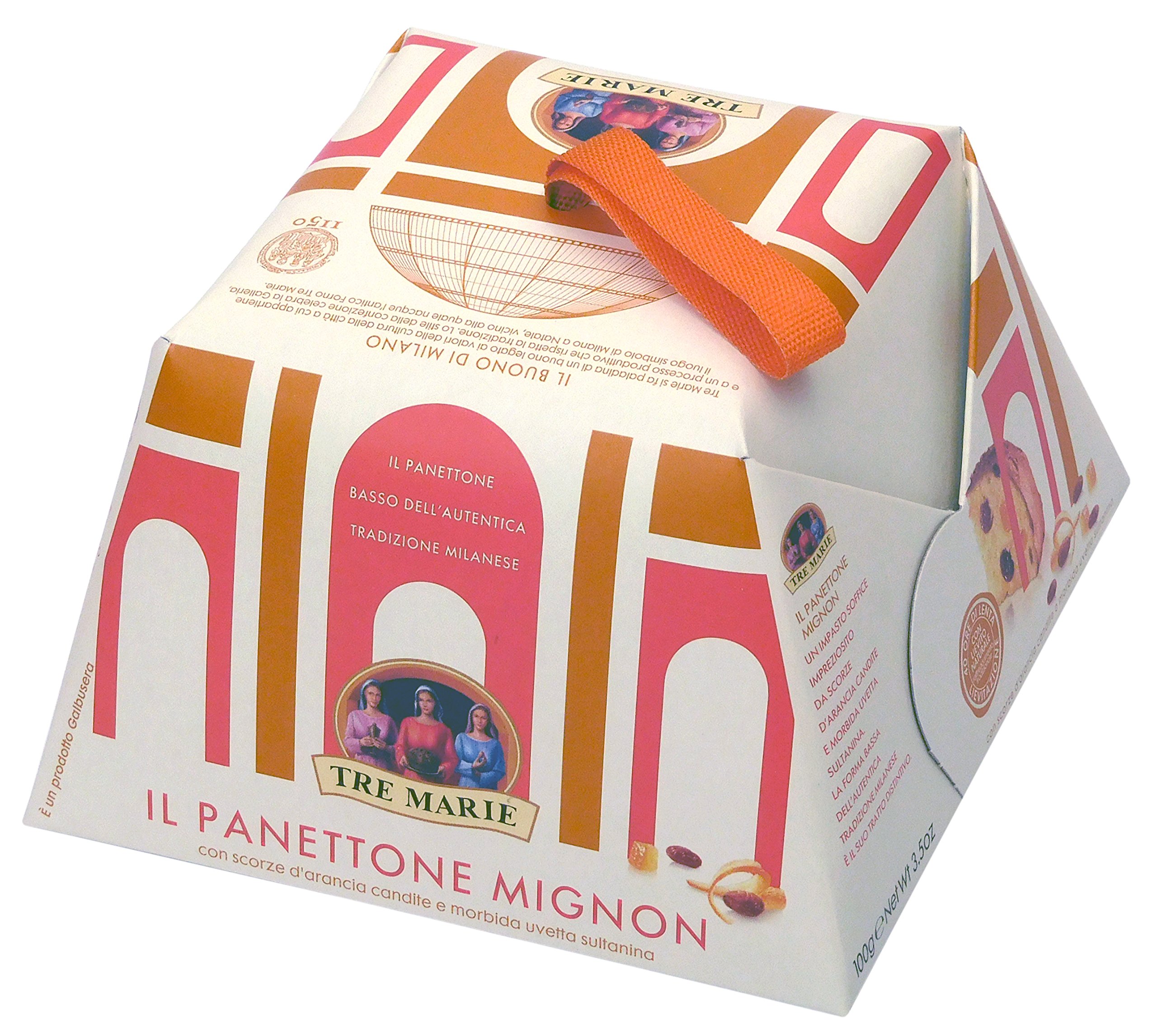 Buy Tre Marie Traditional Italian Mini Panettone Cake Mignon, 3.5 Ounce ...