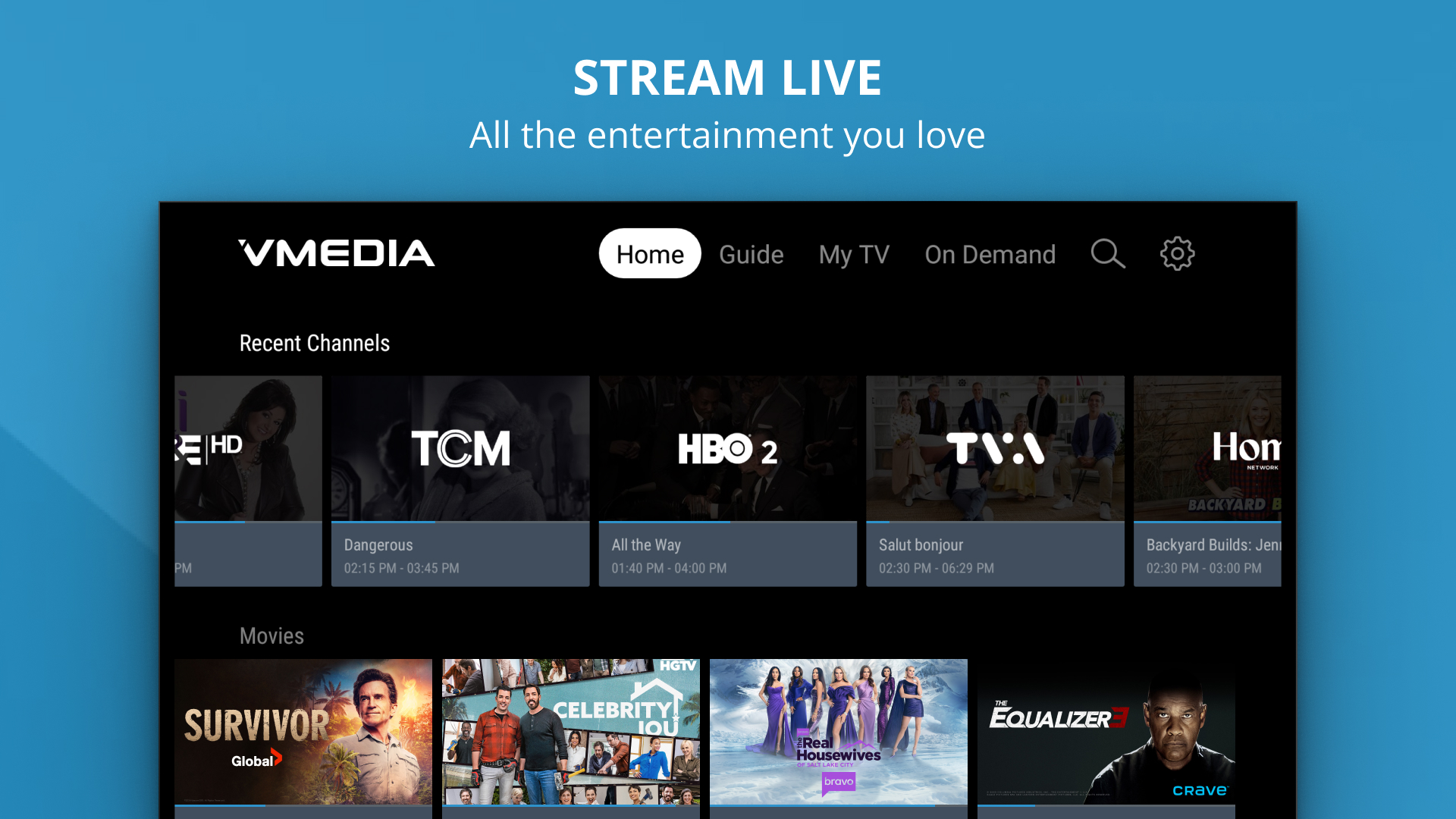 VMedia TV: Live TV Streaming - App on Amazon Appstore