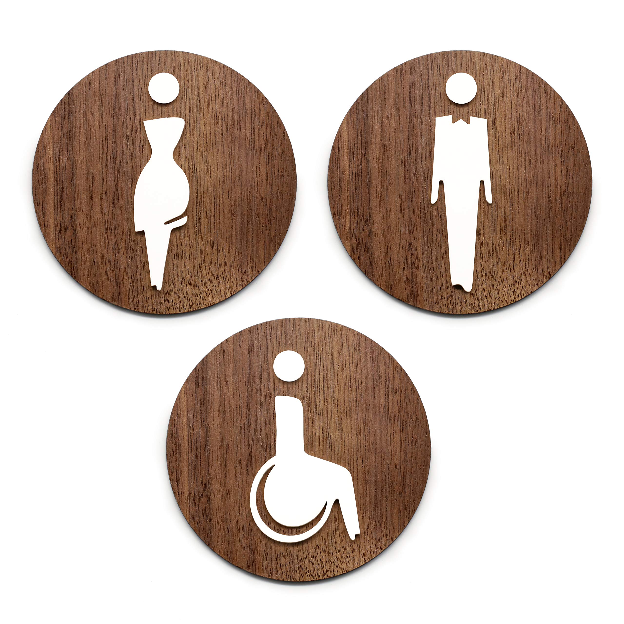 Buy Signs | WC Plaque Set Men, Women, Disabled [CA110] | 3 x Restroom ...