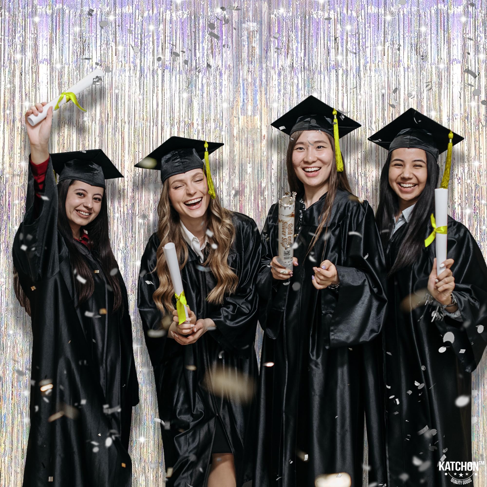 Snapklik.com : Iridescent Silver Backdrop Curtain - XtraLarge, 32x8 ...