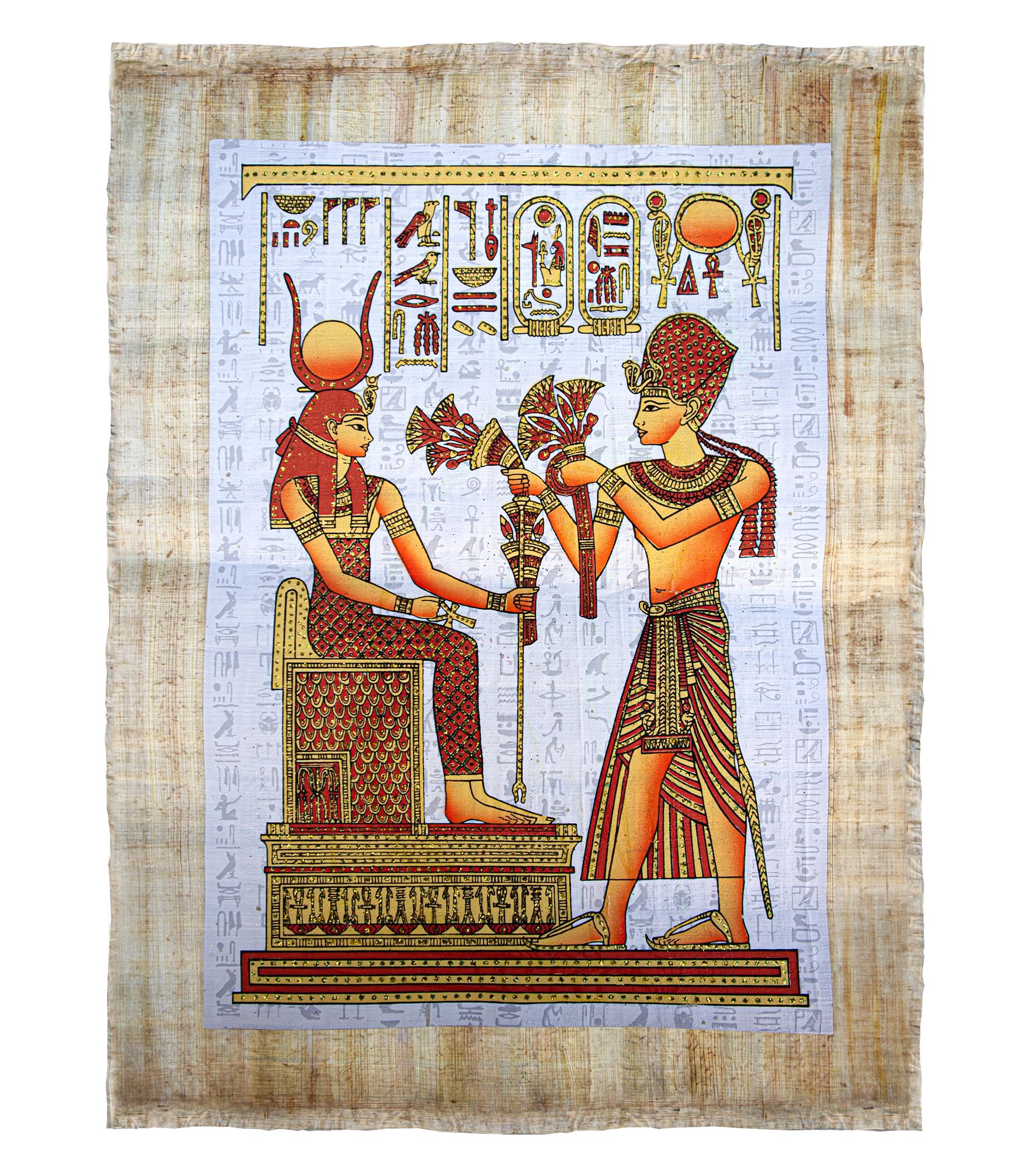Amazon.com: Authentic Egyptian Papyrus Ramesses II and Nefertari Best ...