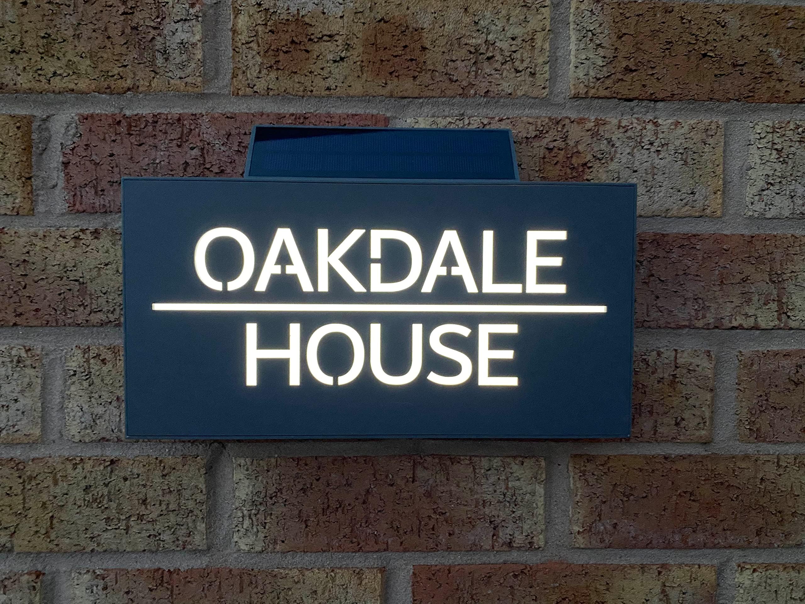 One of a kind design UK Contemporary Solar Light House Sign 305x155MM ...