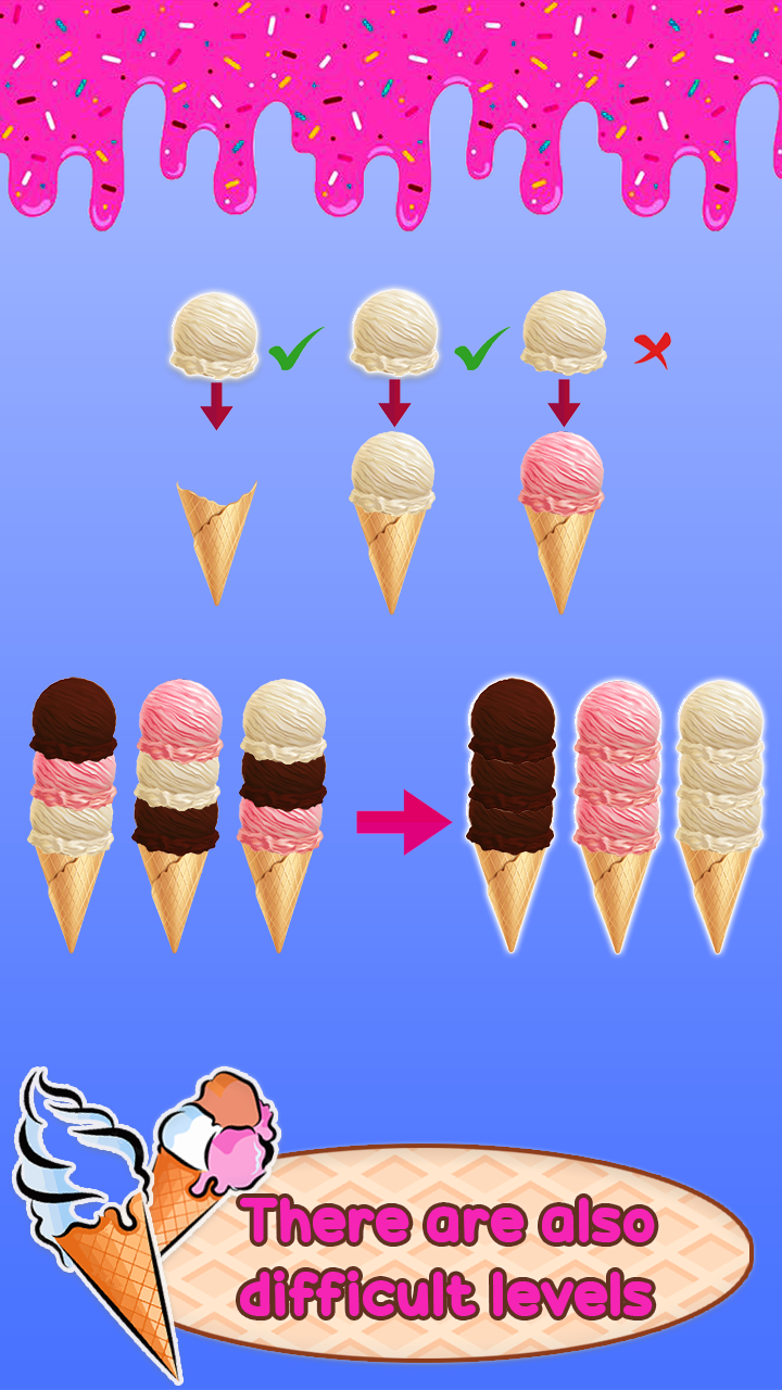 Ice Cream Sort Puzzle - Scoop Color Stackpuz:Amazon.com:Appstore for ...