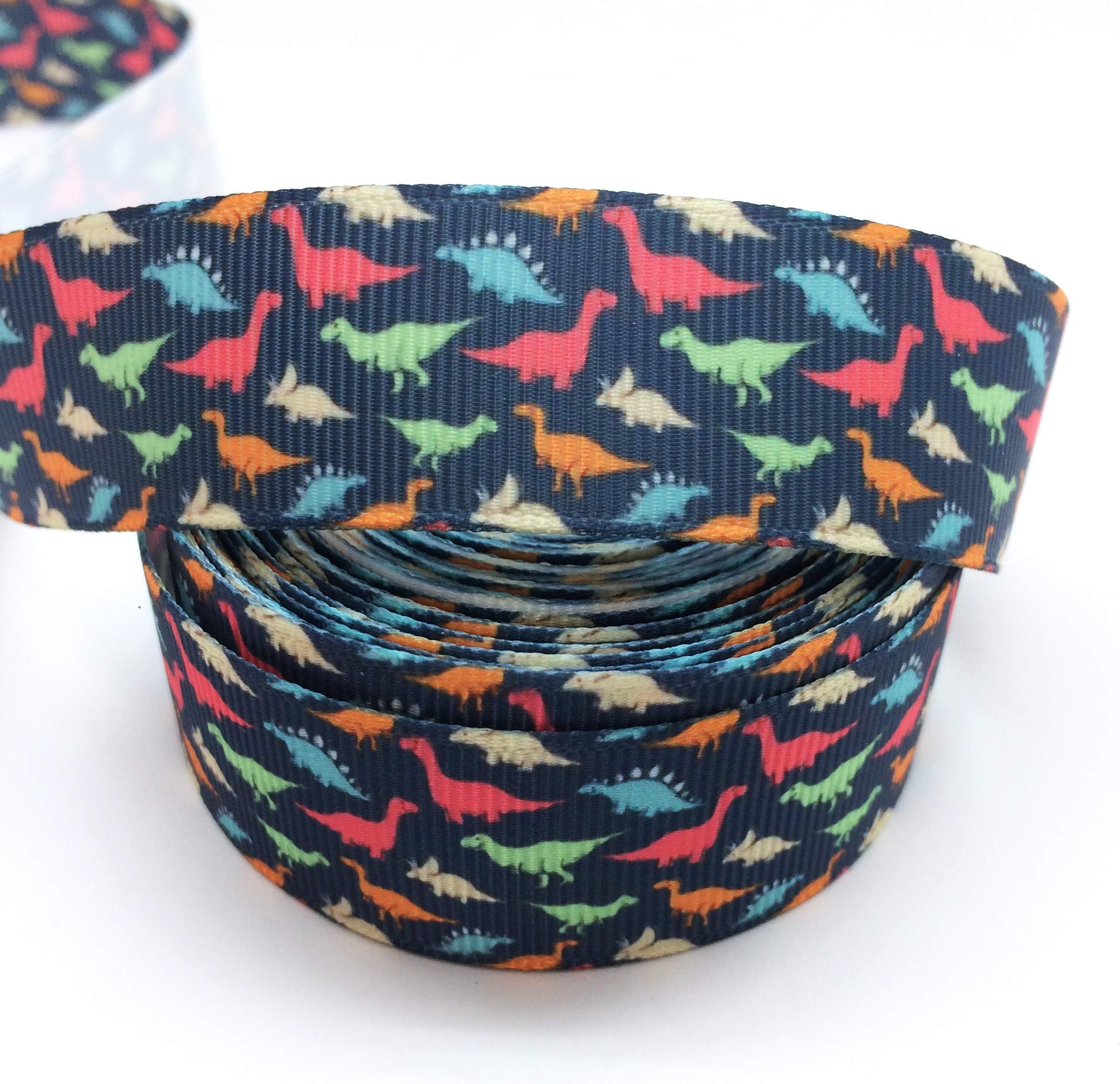 Amazon.com: 5 Yards of 7/8 inch "Dinosaur" Grosgrain Ribbon
