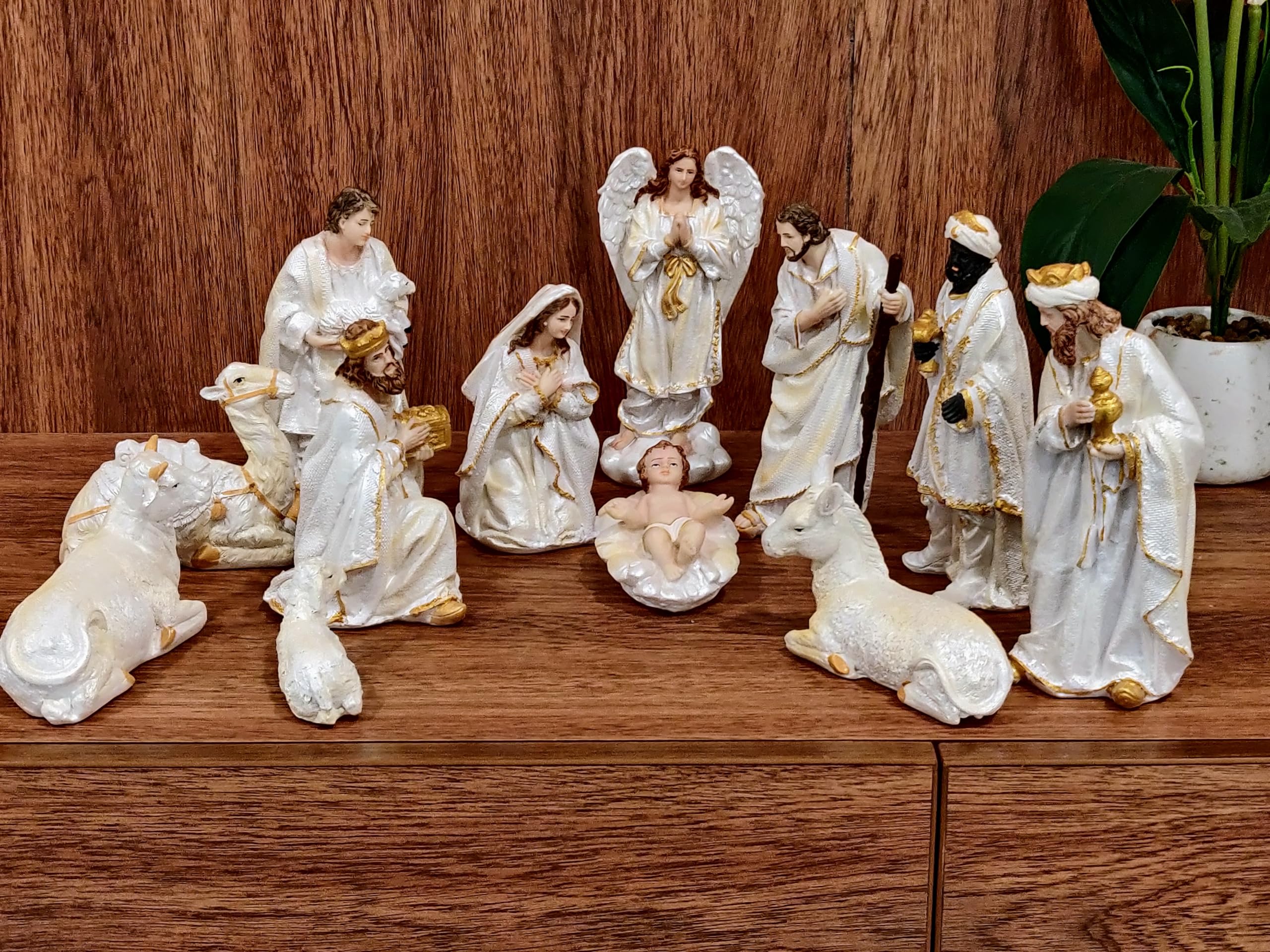 Buy Breeze Handicrafts Handmade Xmas Decor Crib Set/Nativity Set Jesus ...