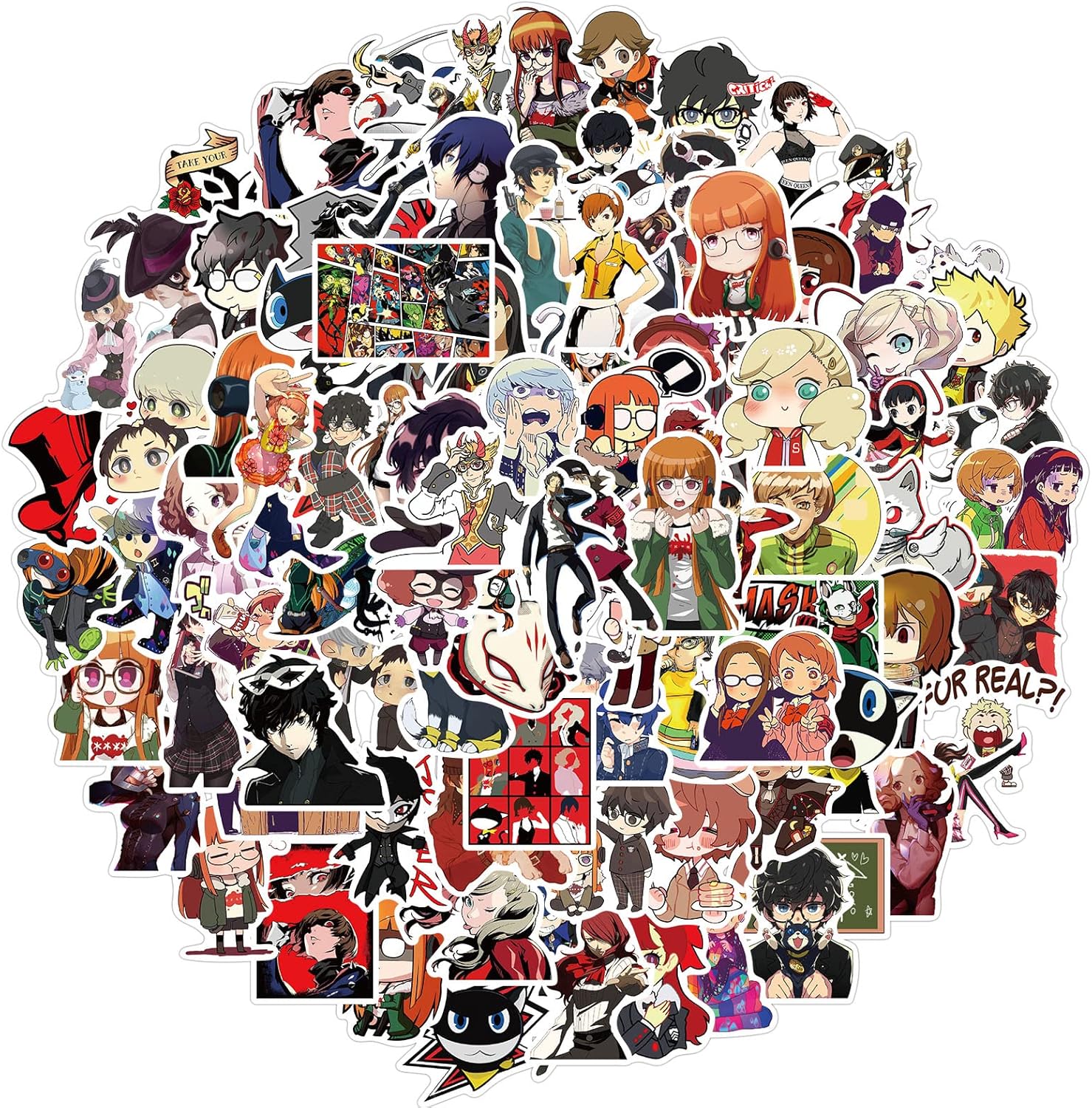 Amazon.com: 100pcs Personas Sticker, Cute Cartoon Game Personas Decal ...