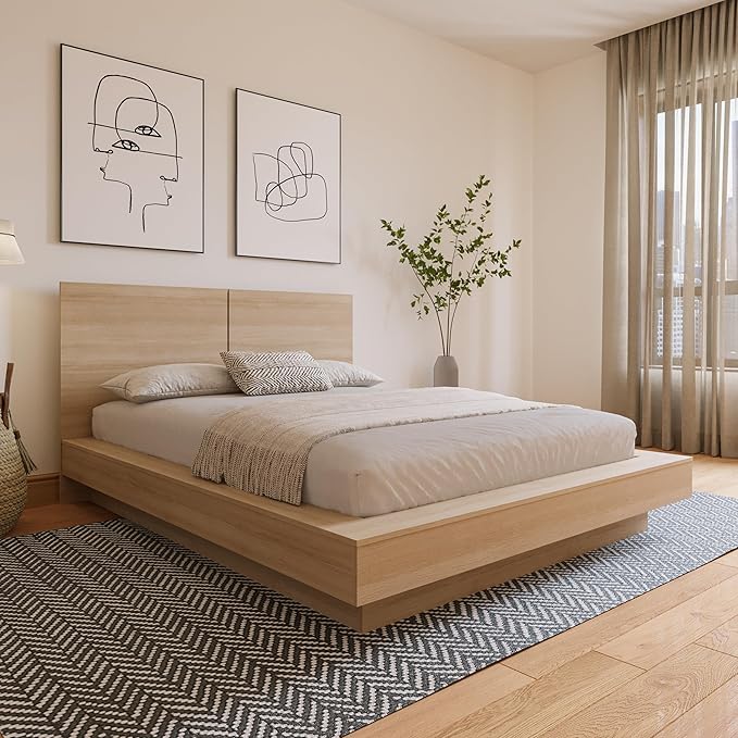 Amazon.com: Nexera 403991 Napa Platform Bed Set : Home & Kitchen