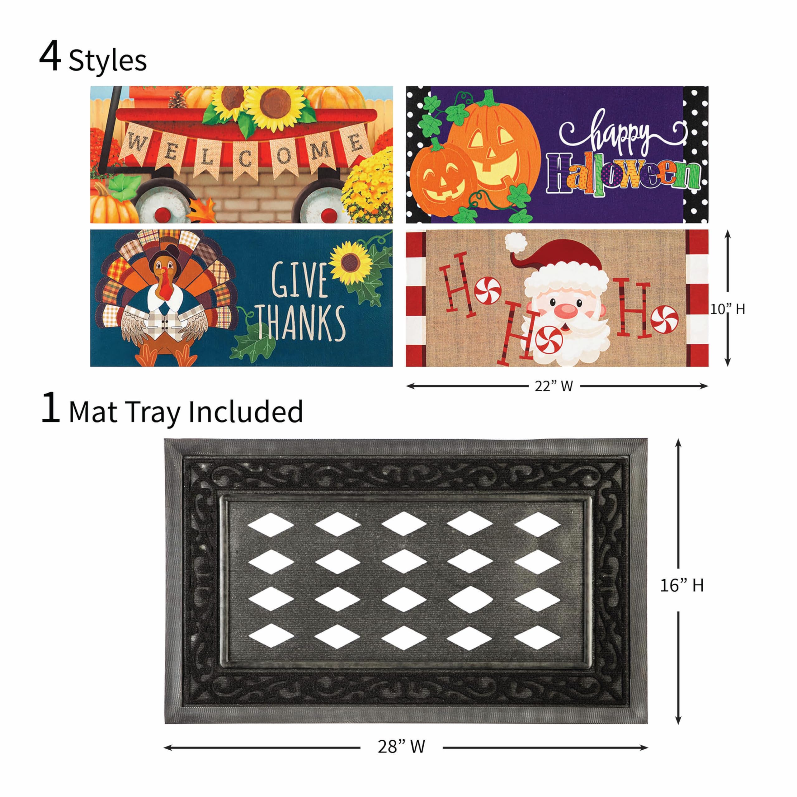 Door Mat Inserts Sassafras All Seasons Set Of 5 Interchangeable Mats ...