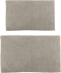 Amazon.com: Lavish Home Bathroom Rugs - 2-Piece 2500GSM Cotton Bath Mat ...