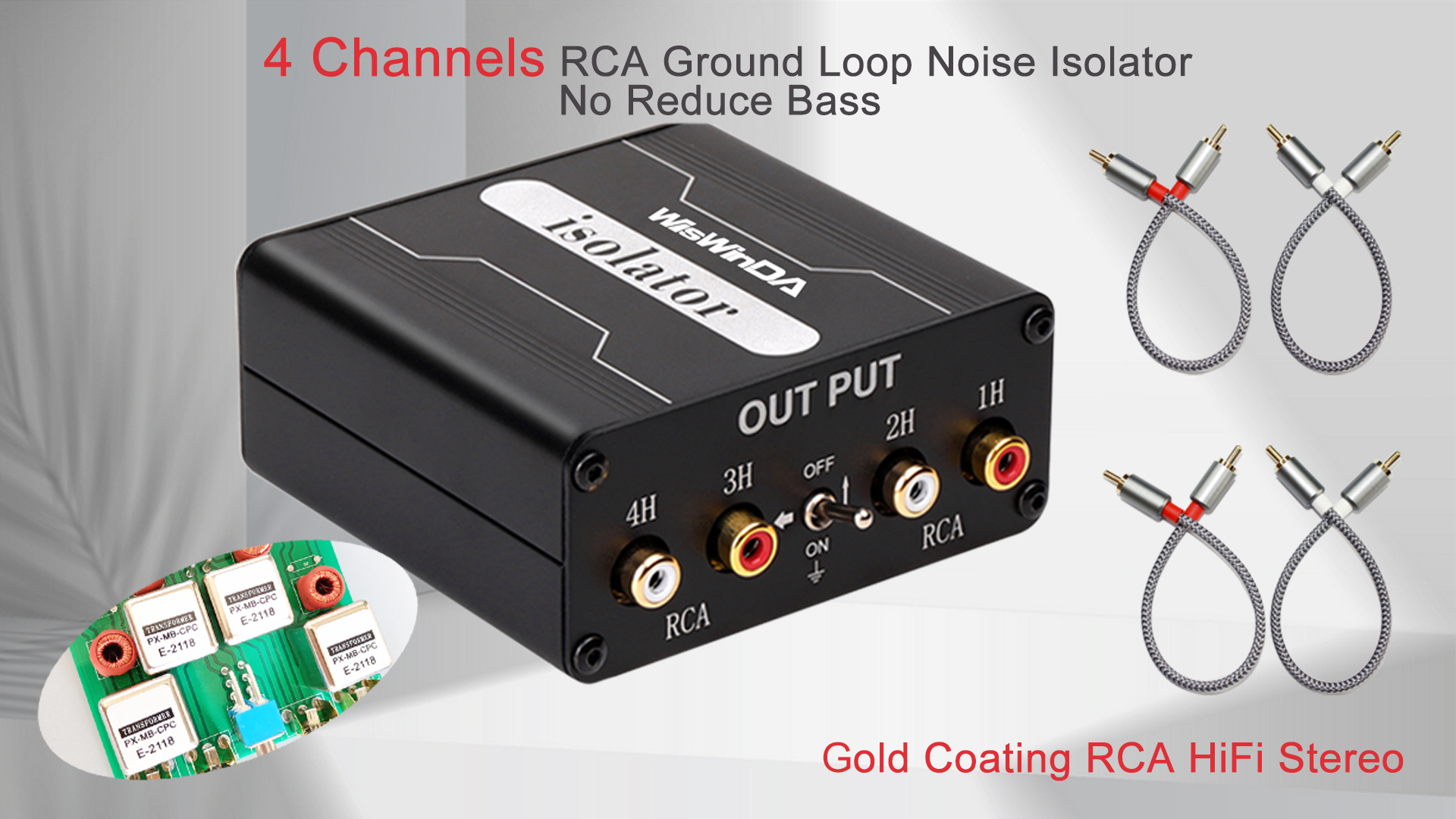 Watch WisWInDa 4 Channels RCA Ground Loop Noise Isolator on Amazon Live