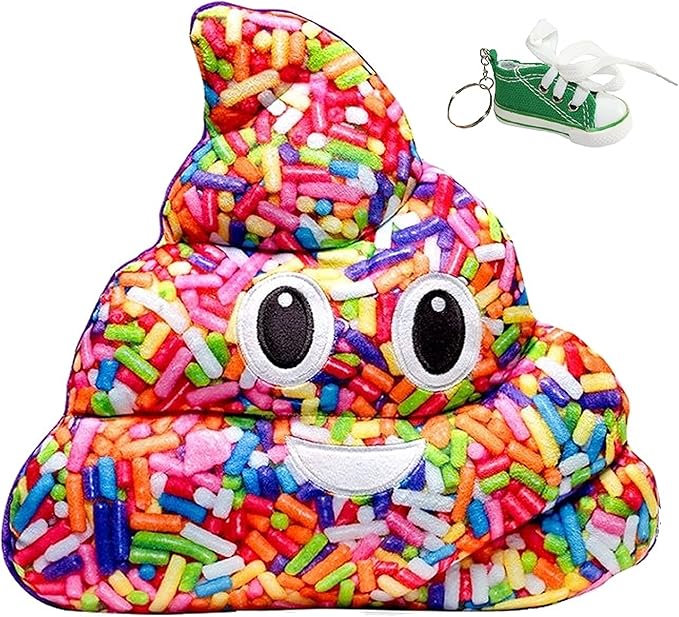 Amazon.com: Top Trendz Emojicon Poop 25" Plush Sprinkles Poop Pillow ...