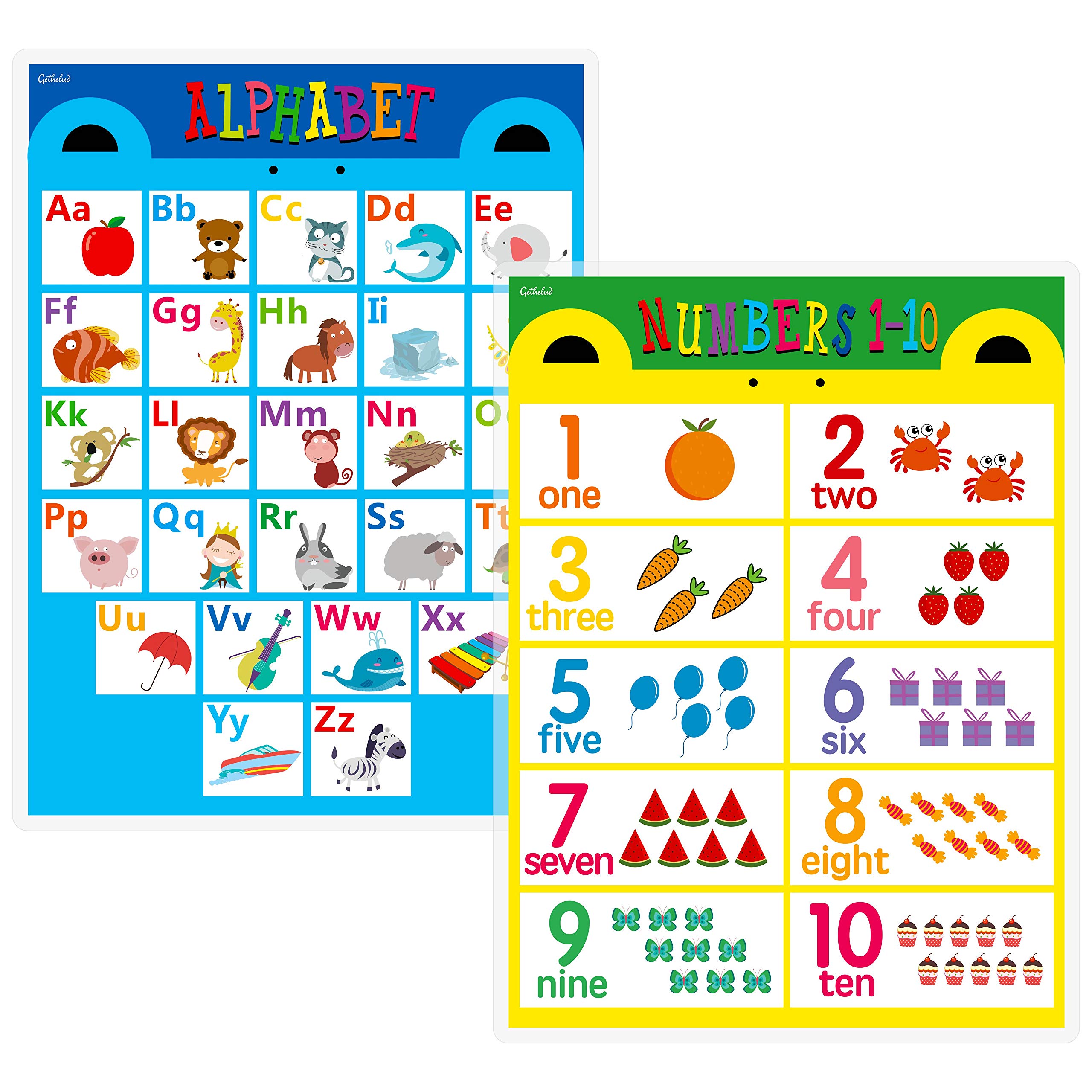 Abc Alphabet And Numbers 1 10 Laminated Posters For Kids | Desertcart UAE