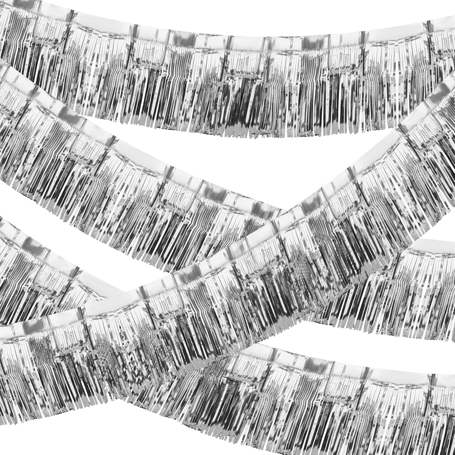 Amazon.com: 16 Pack Metallic Foil Fringe Garland Float Fringe Curtains ...