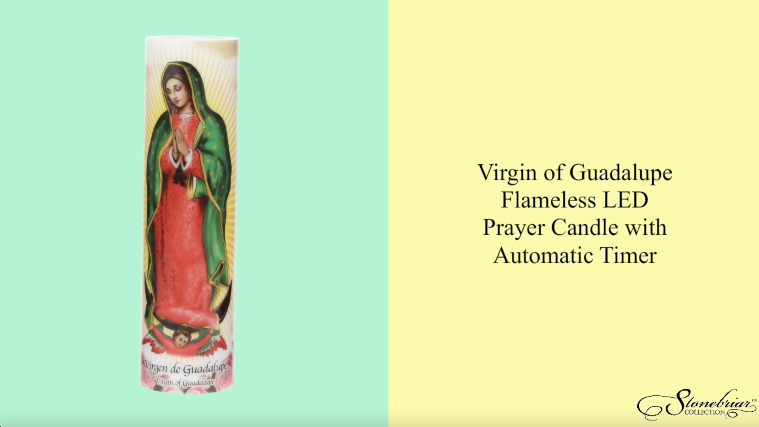 Watch Virgin of Guadalupe Prayer Candle on Amazon Live