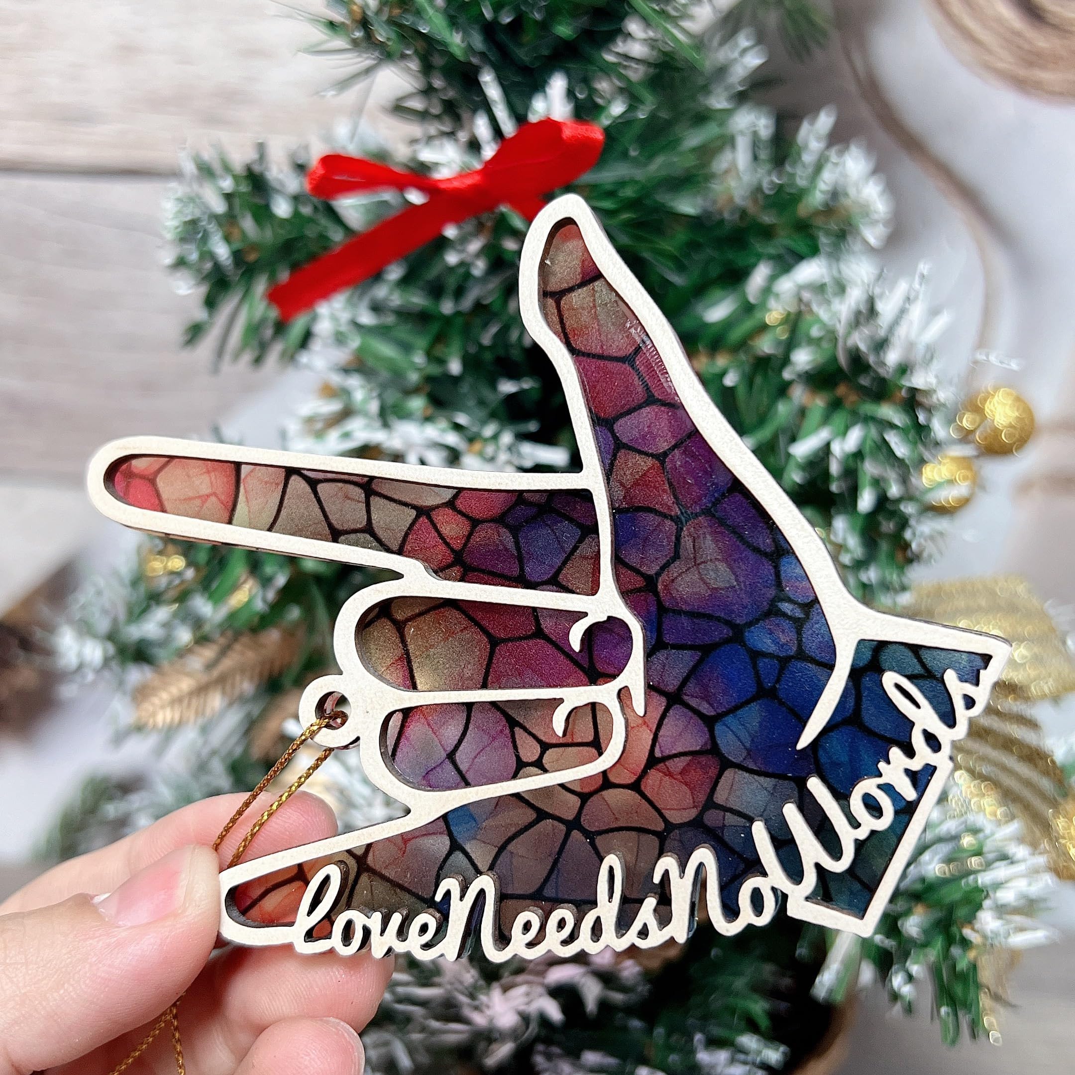 Asl Christmas Ornaments Funny ASL Christmas Tree Sign Language Xmas