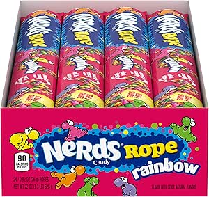 Nerds Rope Rainbow Candy, 0.92 Ounce Package, 24 Count, Pack of 1 ...