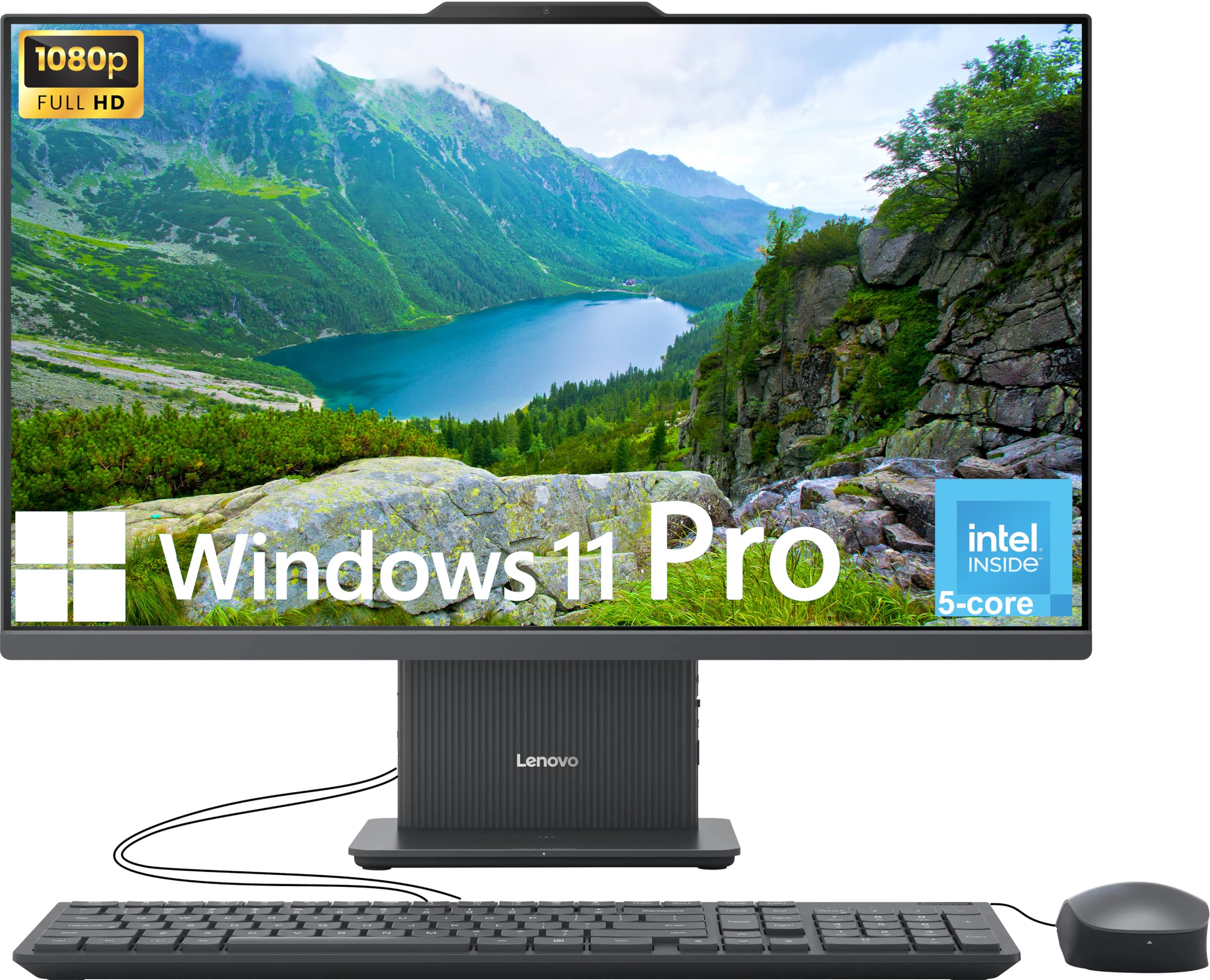 Amazon.com: Lenovo ThinkCentre All-in-One Desktop Computer, 24" FHD IPS ...