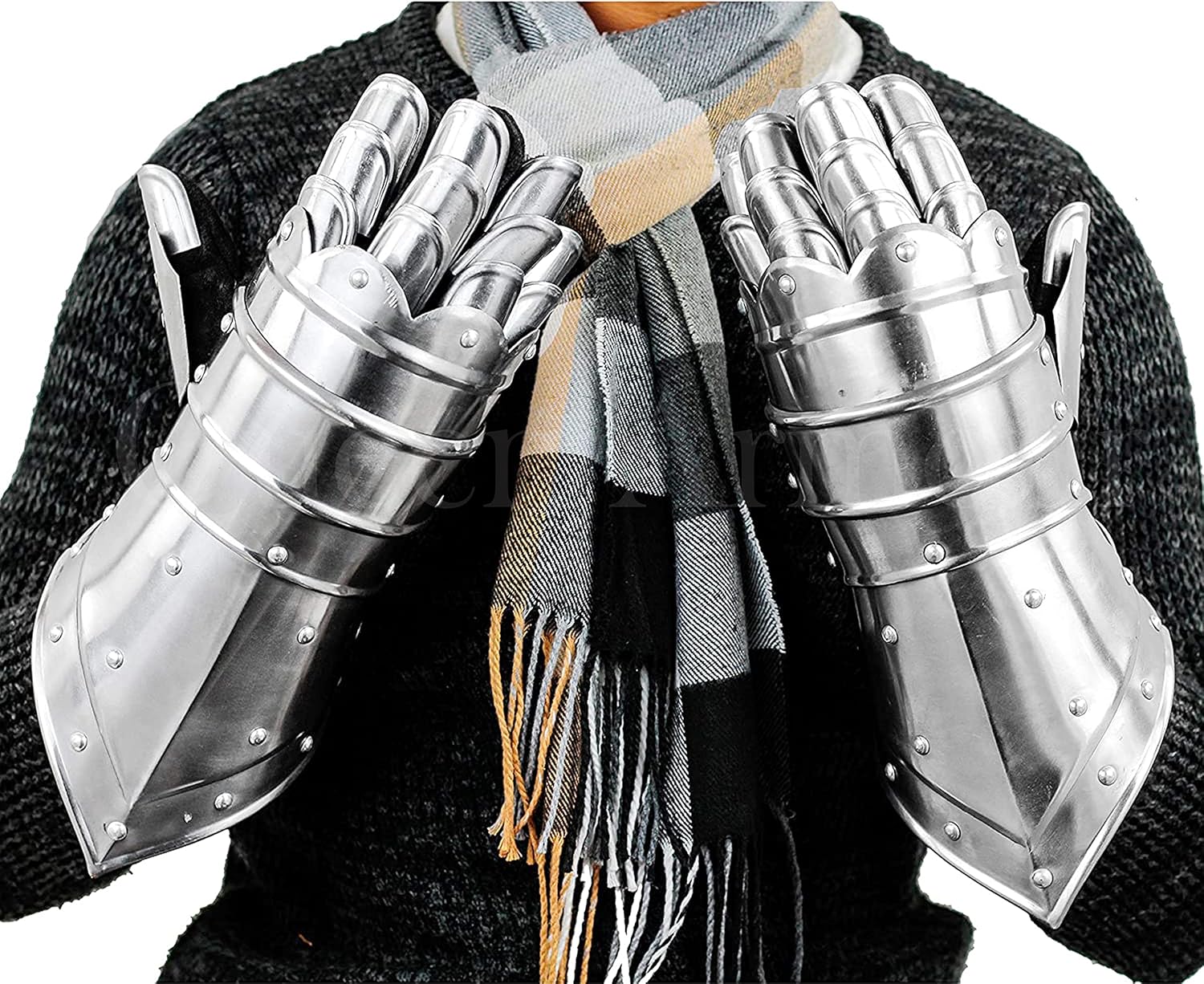 Amazon.com: Queen Armour Medieval German 15th Century Gauntlets Gloves ...