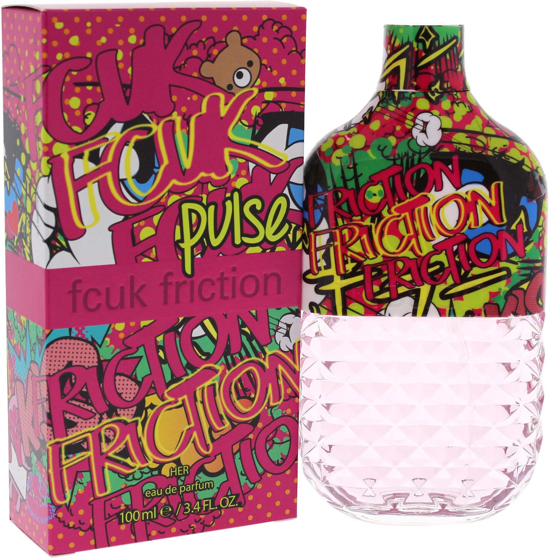Amazon.com : FCUK Friction Pulse Eau De Parfum Spray for Her, 3.4 Ounce ...