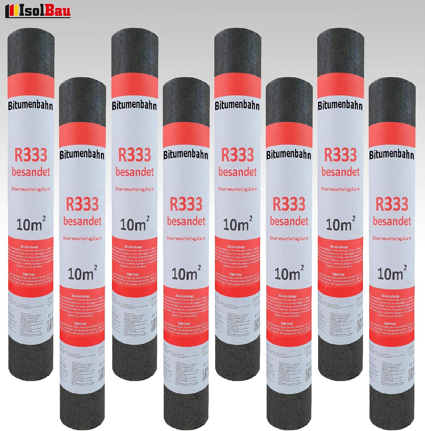 Lot de 8 rouleaux de papier bitumé professionnel R333 pour toiture 80 ...
