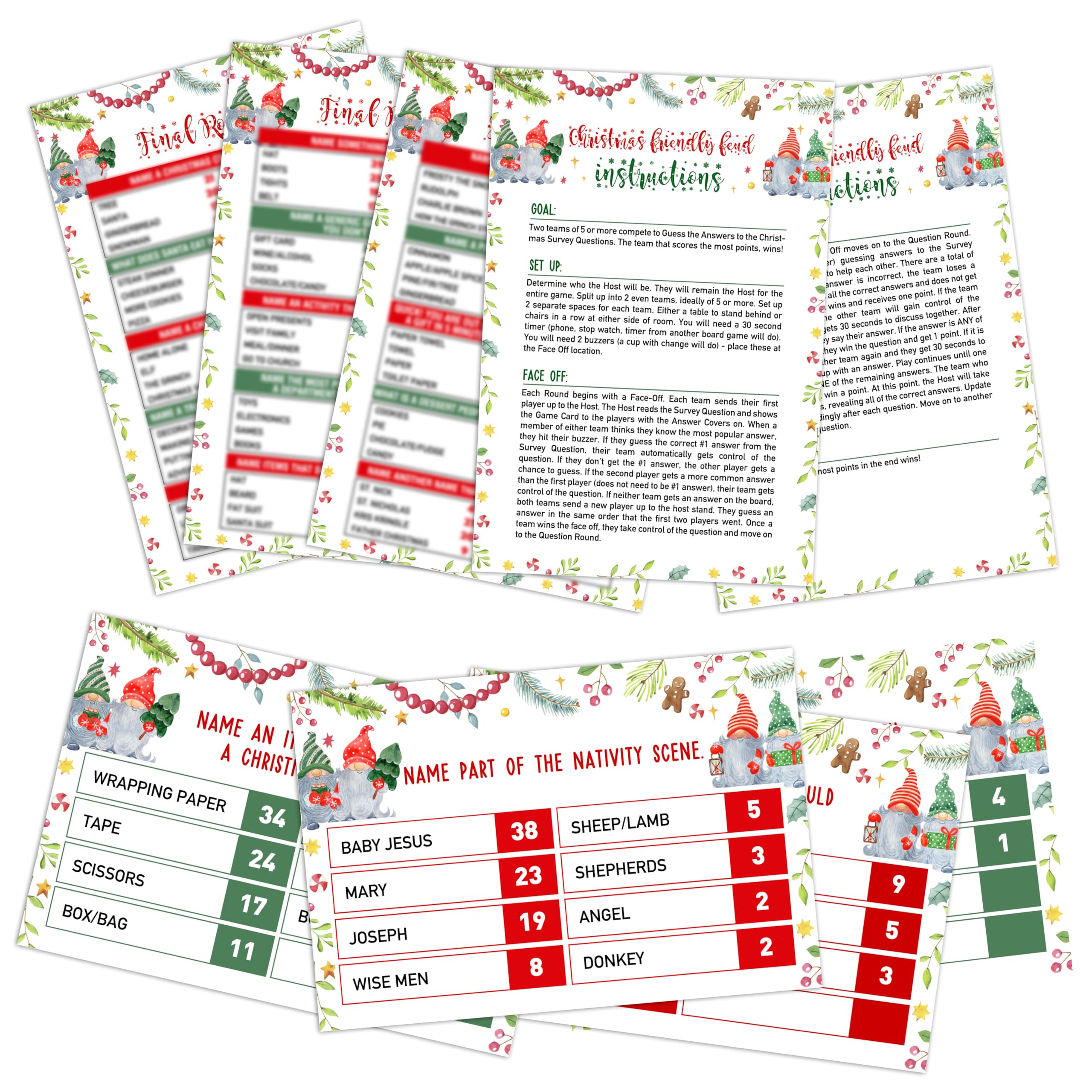 Amazon.com: Christmas Friendly Feud Game - Christmas Games for Family ...