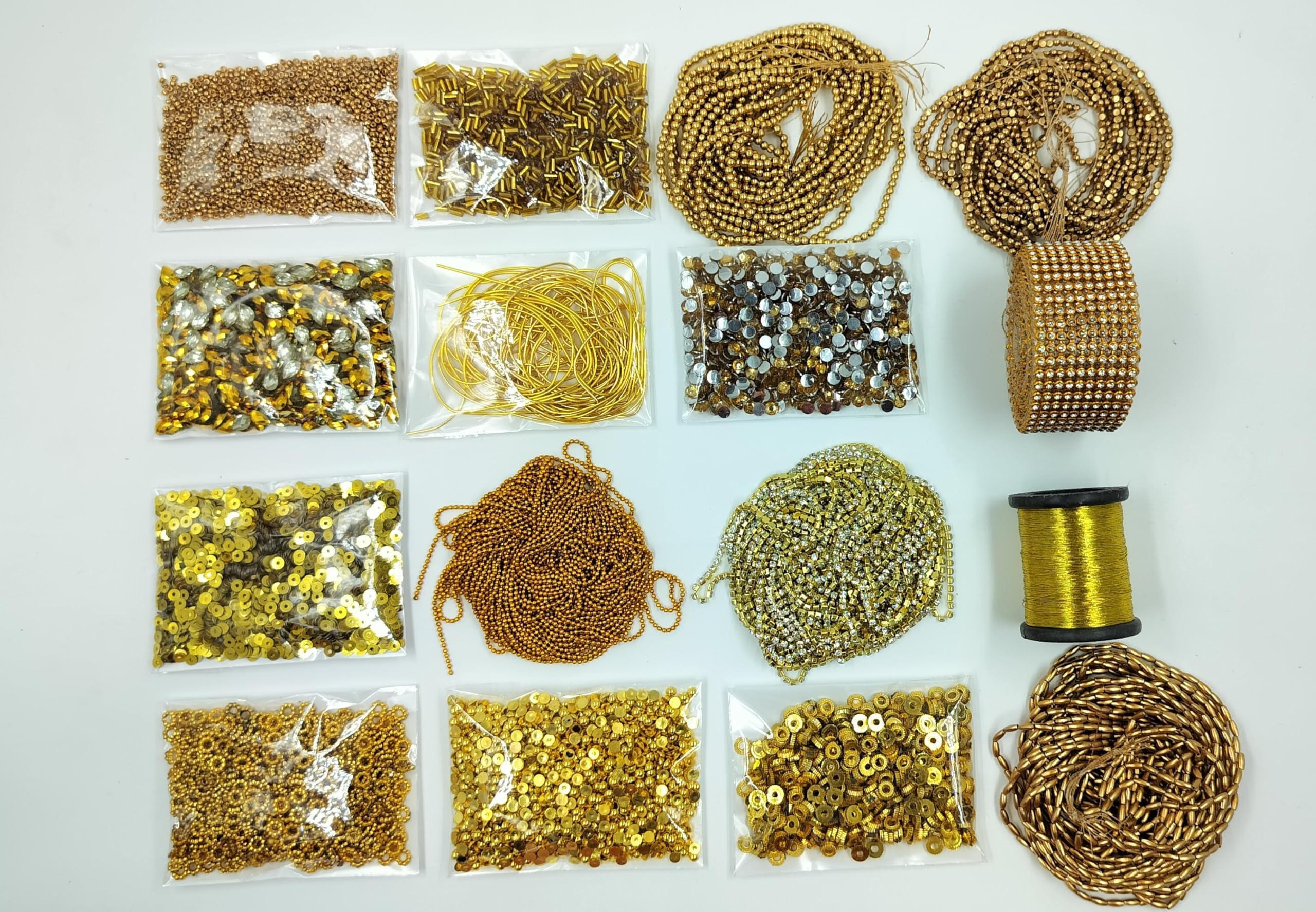 Aari Embroidery Materials Gold Color Beads,dapka/zardosi,zari Thread ...