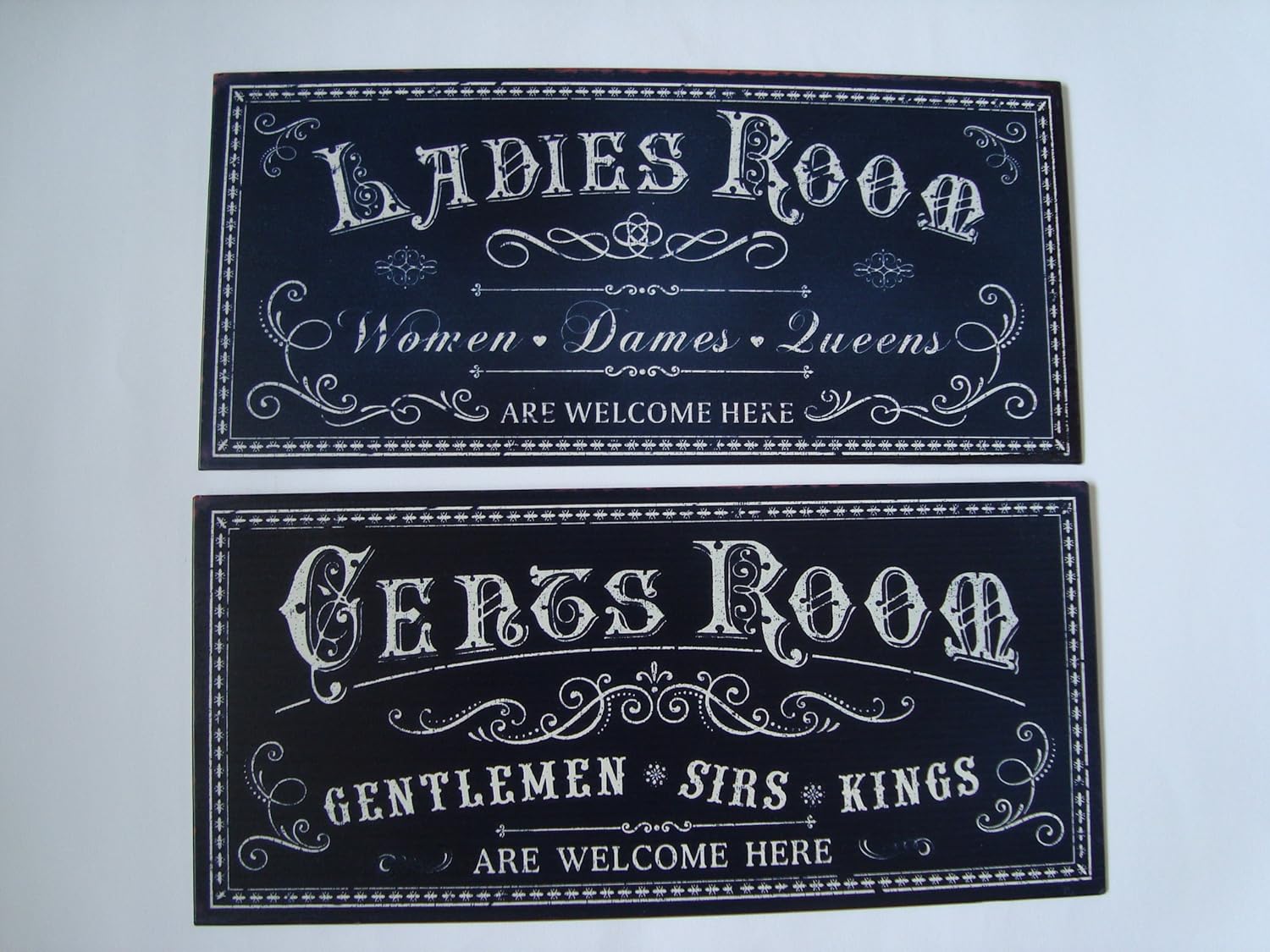 Amazon.com: Shudehill Ladies/Gents Room Pair Tin Metal Signs Plaques ...