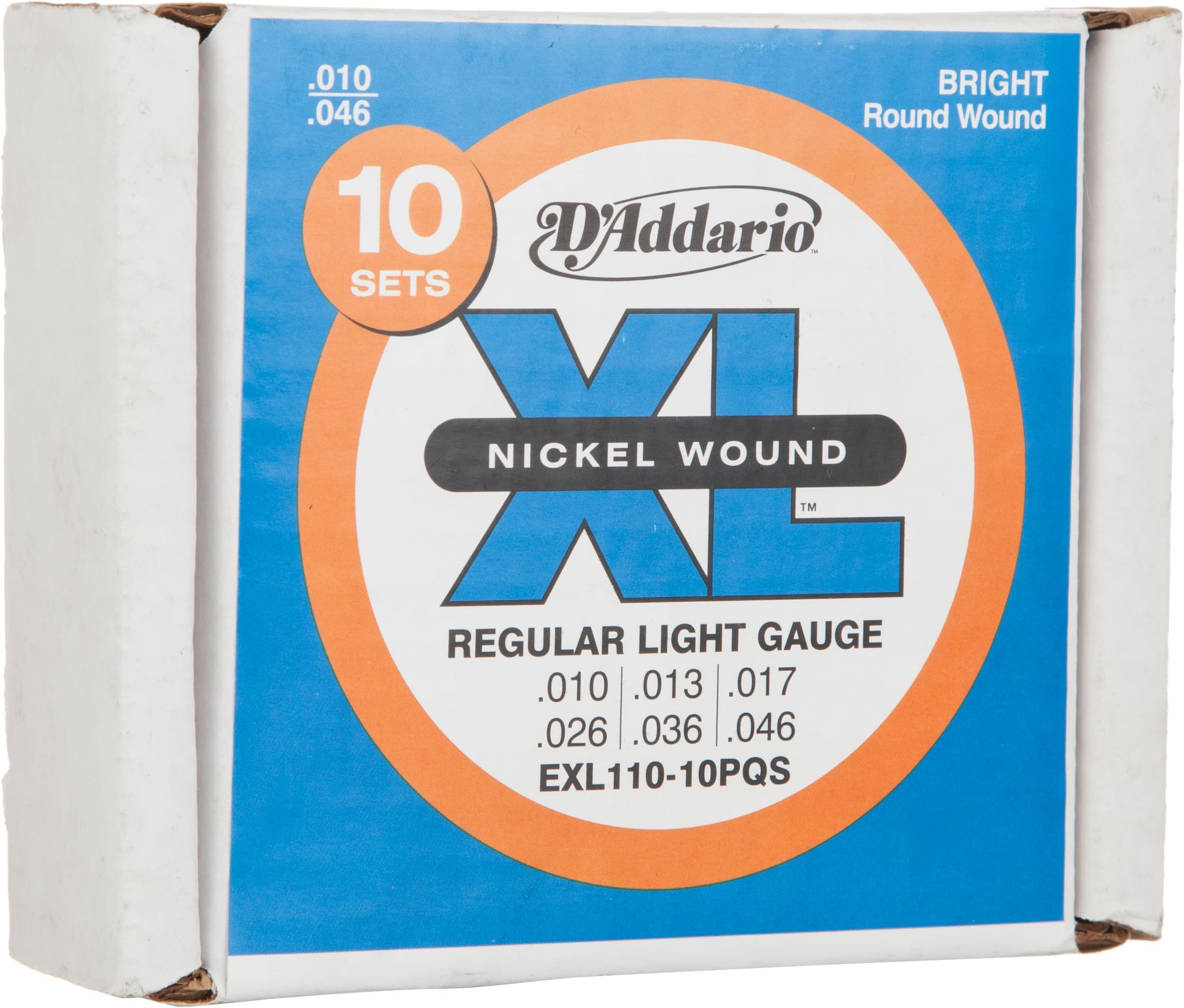 Amazon.com: D'Addario E-Guit.String EXL110-10P 10-46 Nickel Wound 10 ...