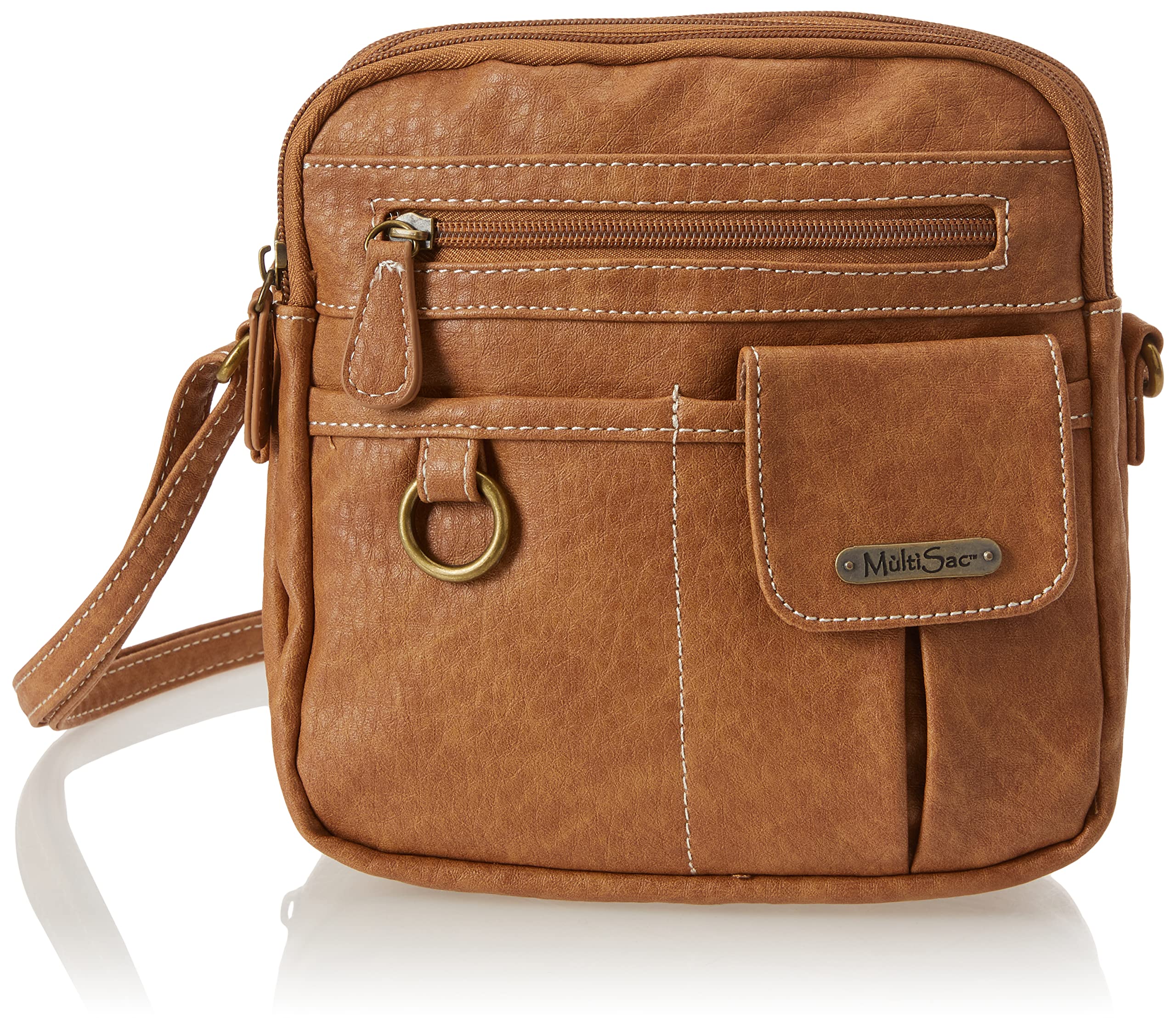 Snapklik.com : MultiSac Womens North South Mini Zip Around Crossbody Bag