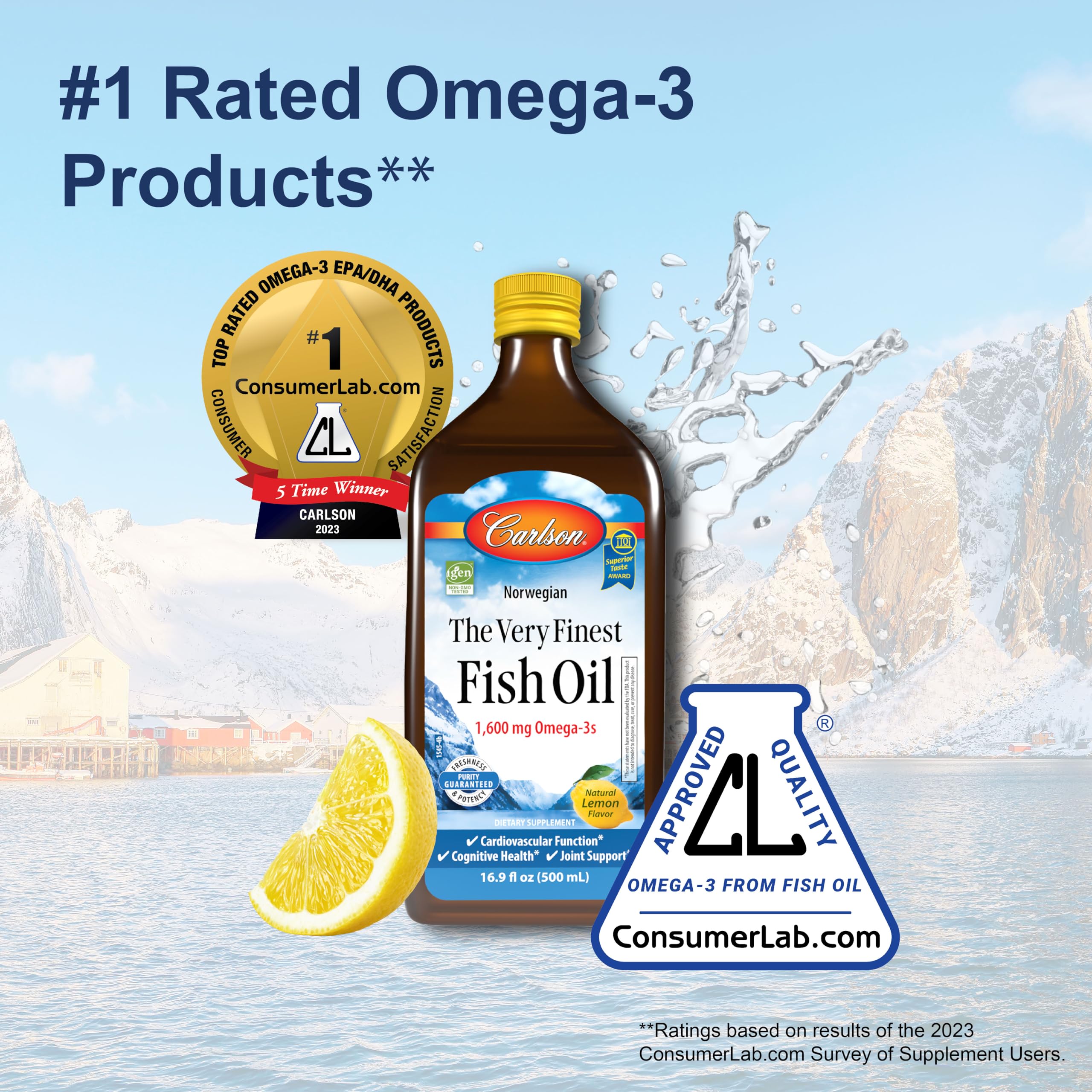 Snapklik.com : The Very Finest Fish Oil, 1600 Mg Omega-3s, Liquid ...