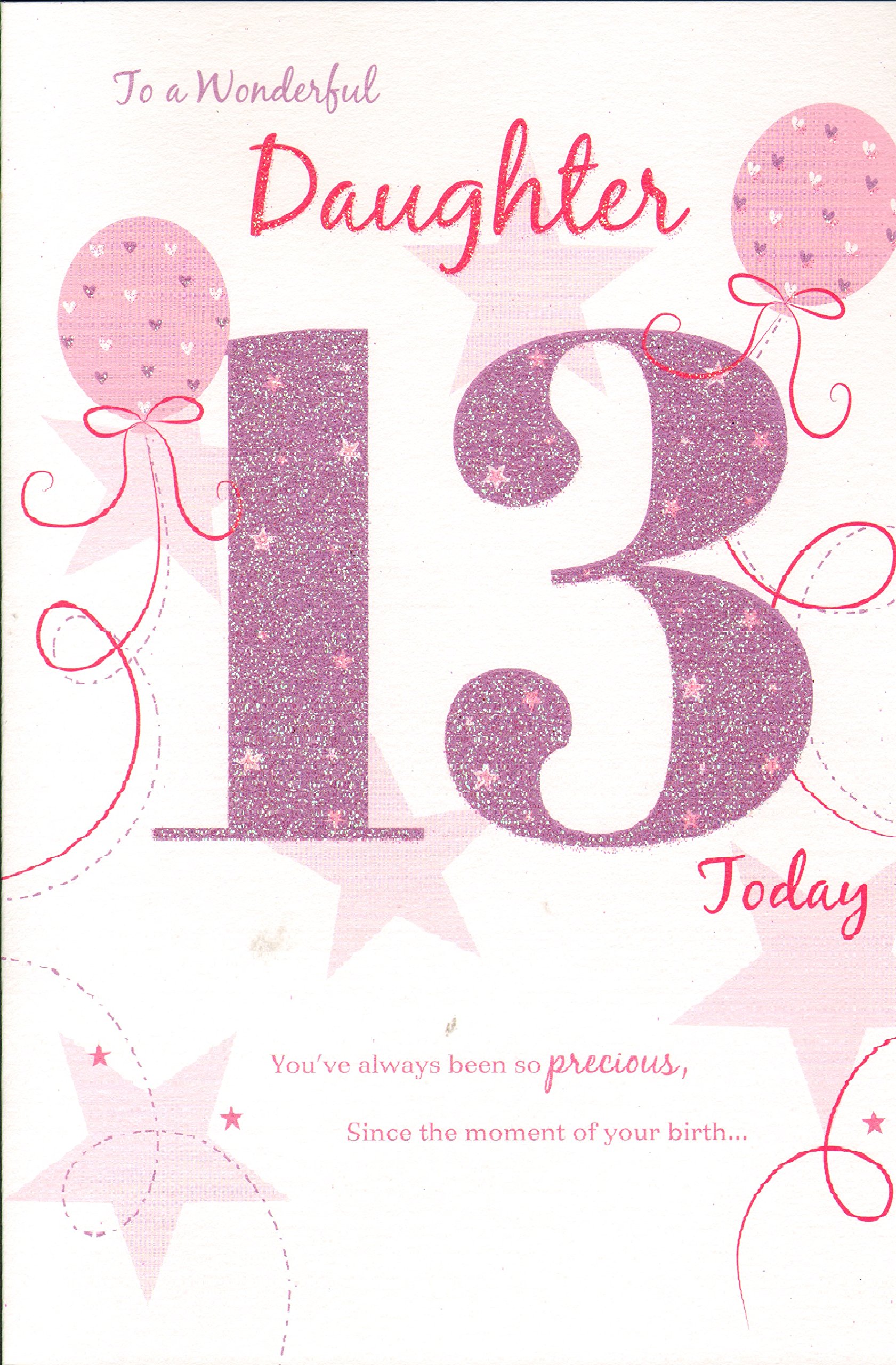 What To Write In My Daughters 13th Birthday Card Printable Templates Free