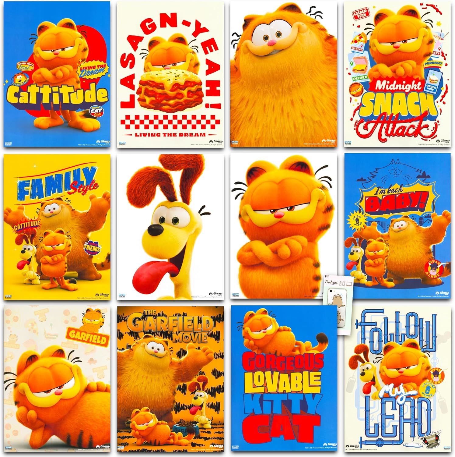 Amazon.com: Garfield Poster Book Set - Bundle of 12 Cartoon Posters for ...