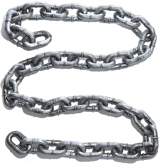 Amazon.com: Fake Chain – Halloween Prop Silver & Black 6 Ft. Large ...