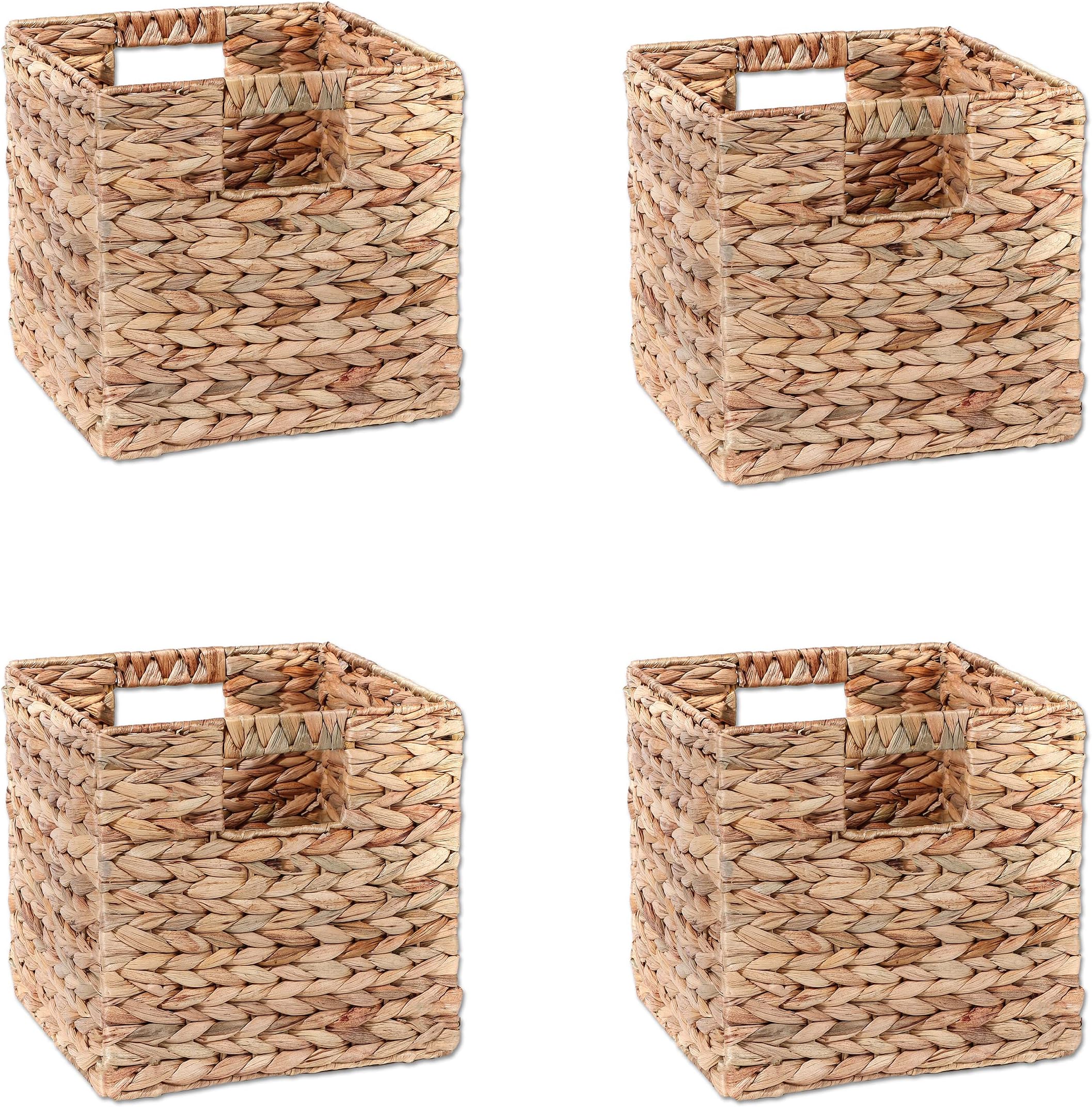 Amazon.com: Kosmeey Set of 4 Storage Baskets Wicker Cube Baskets ...