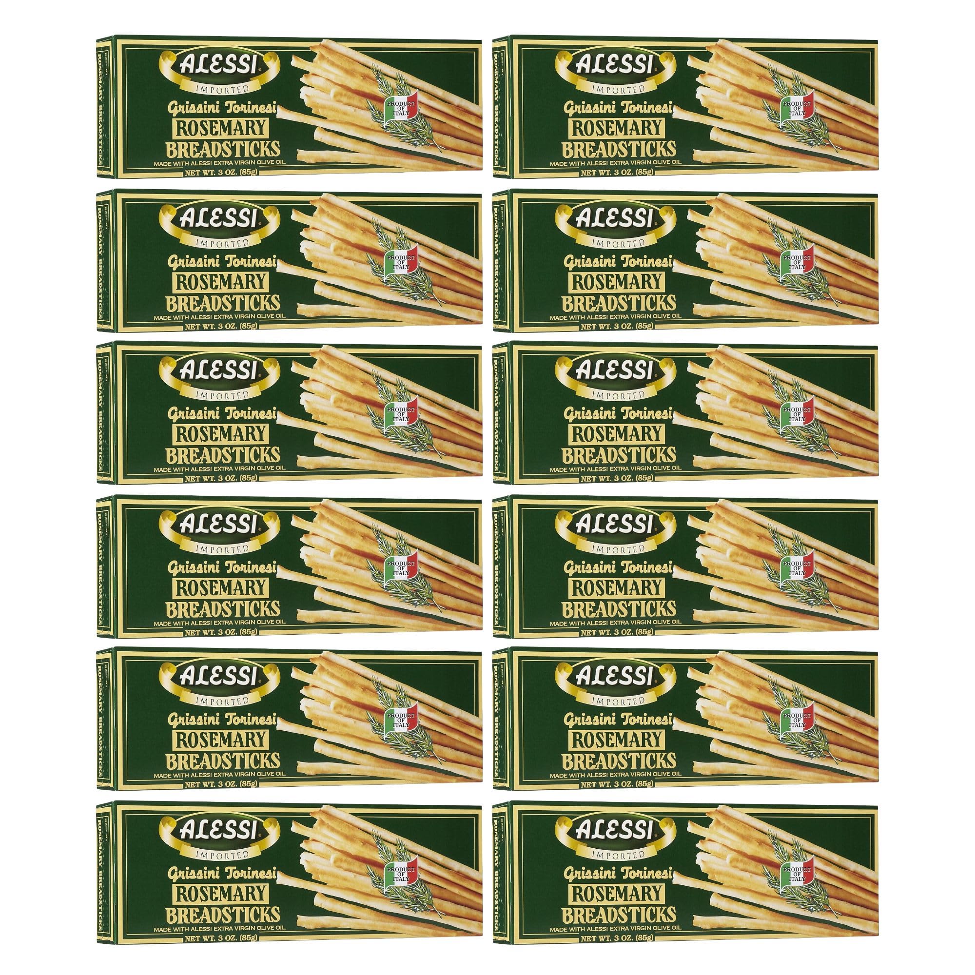 Amazon.com: Alessi - Breadsticks Rosemary - Case Of 12 - 3 Oz : Grocery ...