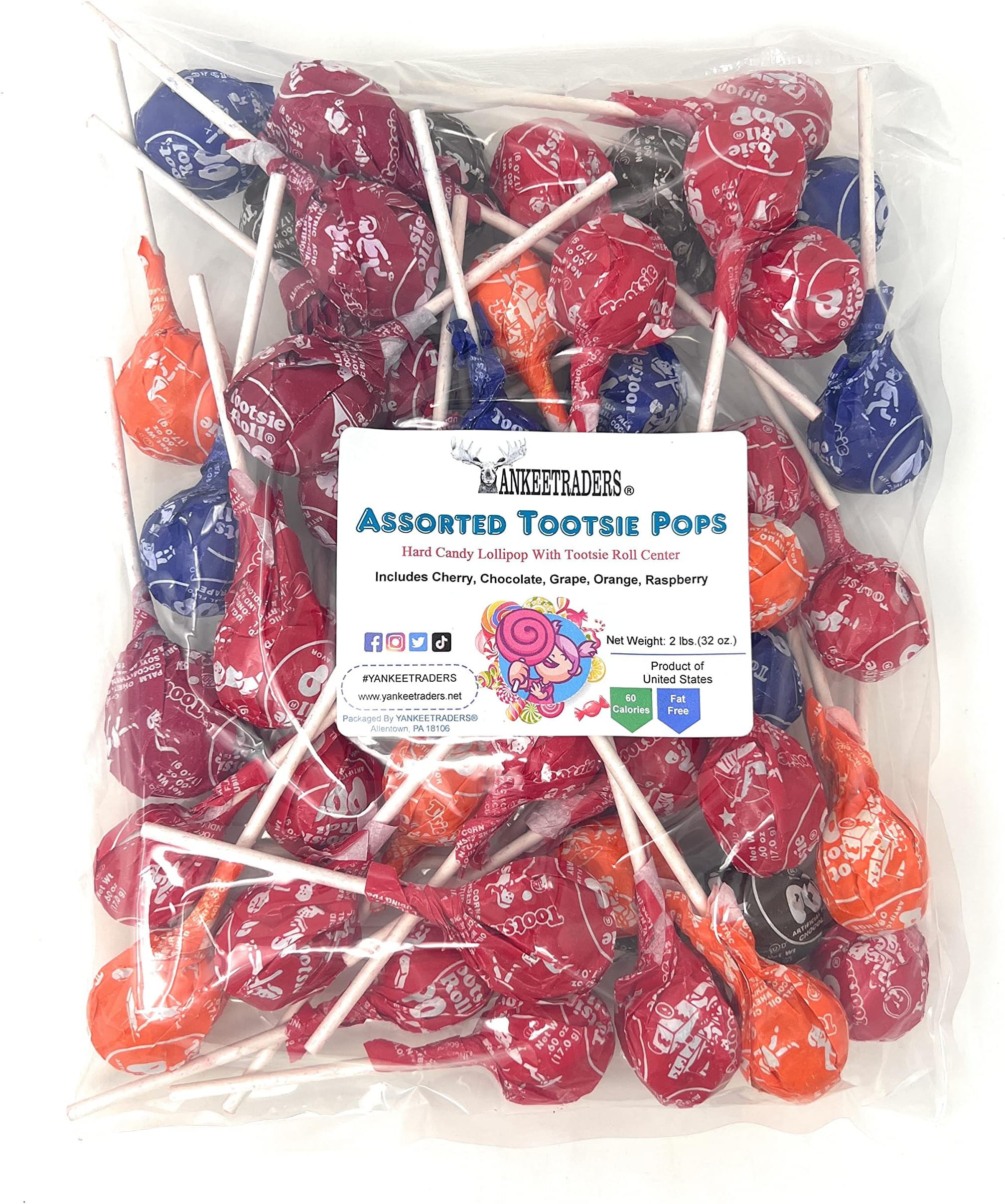 Amazon.com : Tootsie Pops 18oz - 30 ct - Assorted Flavors, Bulk ...
