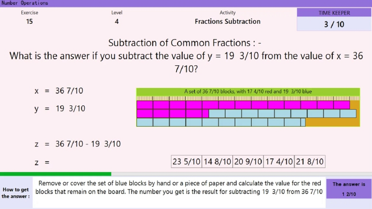 Fractions Practice - App on Amazon Appstore