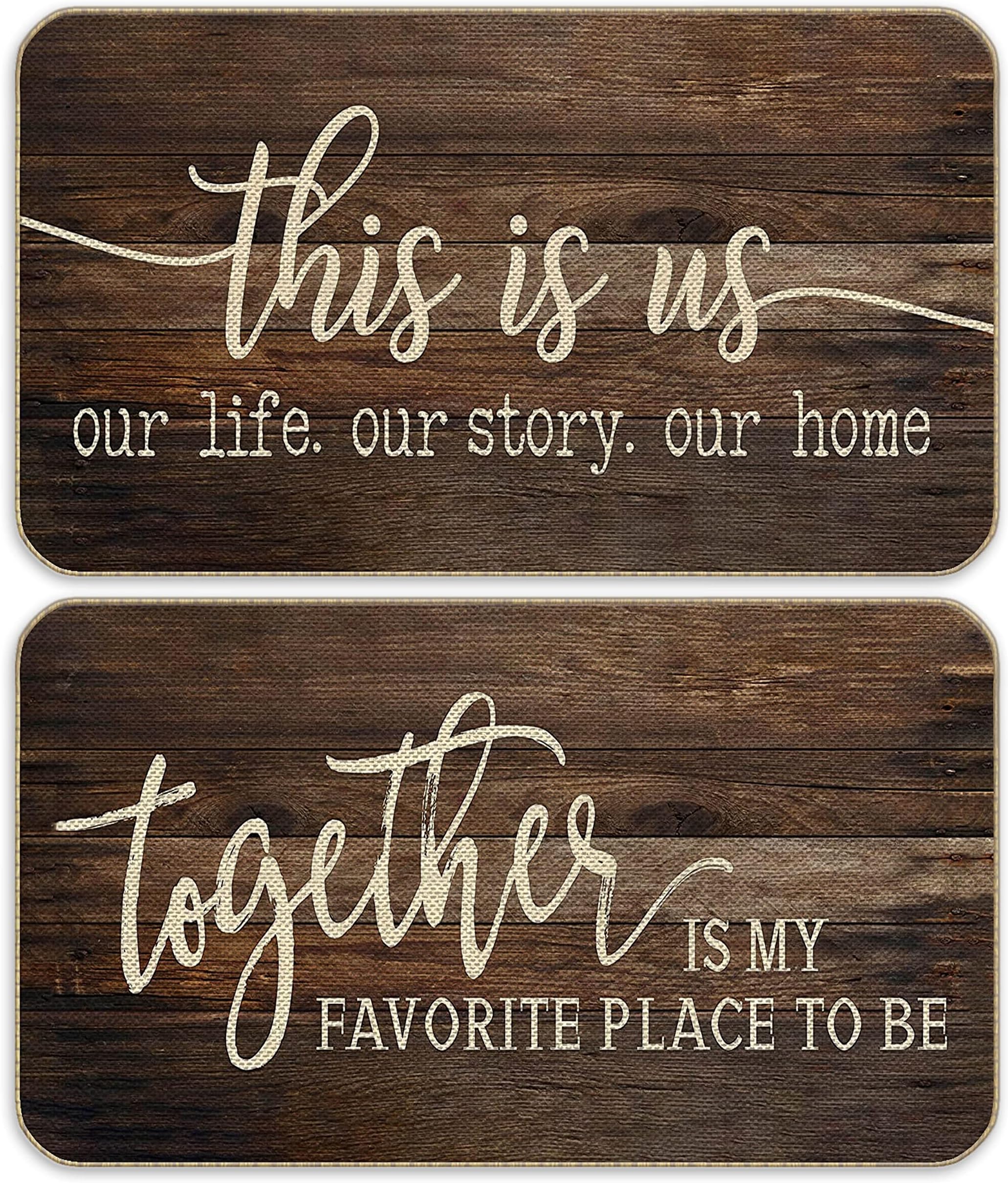 Amazon.com: BXFAHZJ Minimalist This is Our Happy Place Farmhouse Door ...