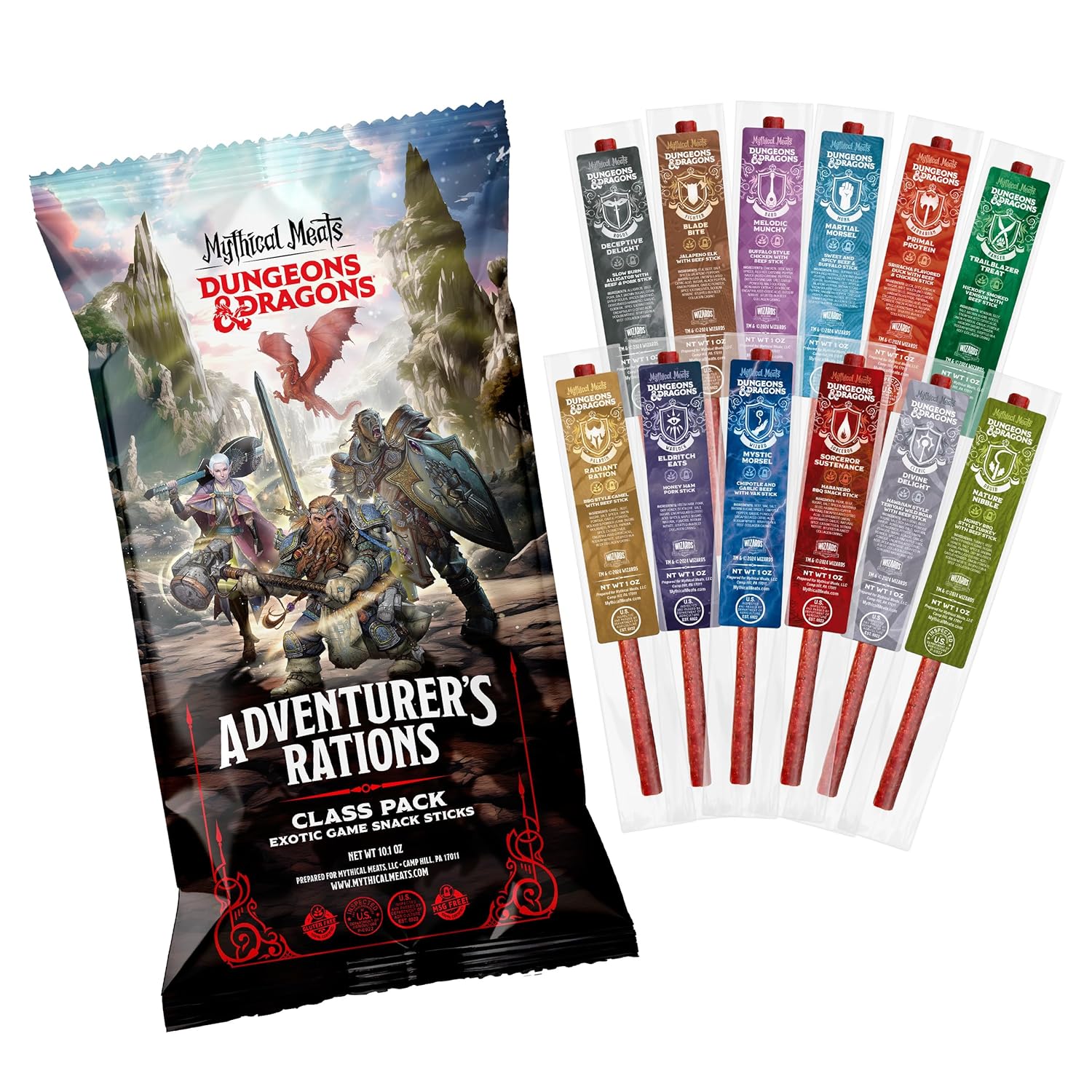 Amazon.com: Mythical Meats Dungeons & Dragons Jerky Stick Variety Pack ...