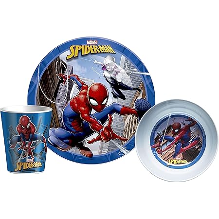 Amazon.com: Zak Designs Marvel Spider-Man Dinnerware Set for Kids ...