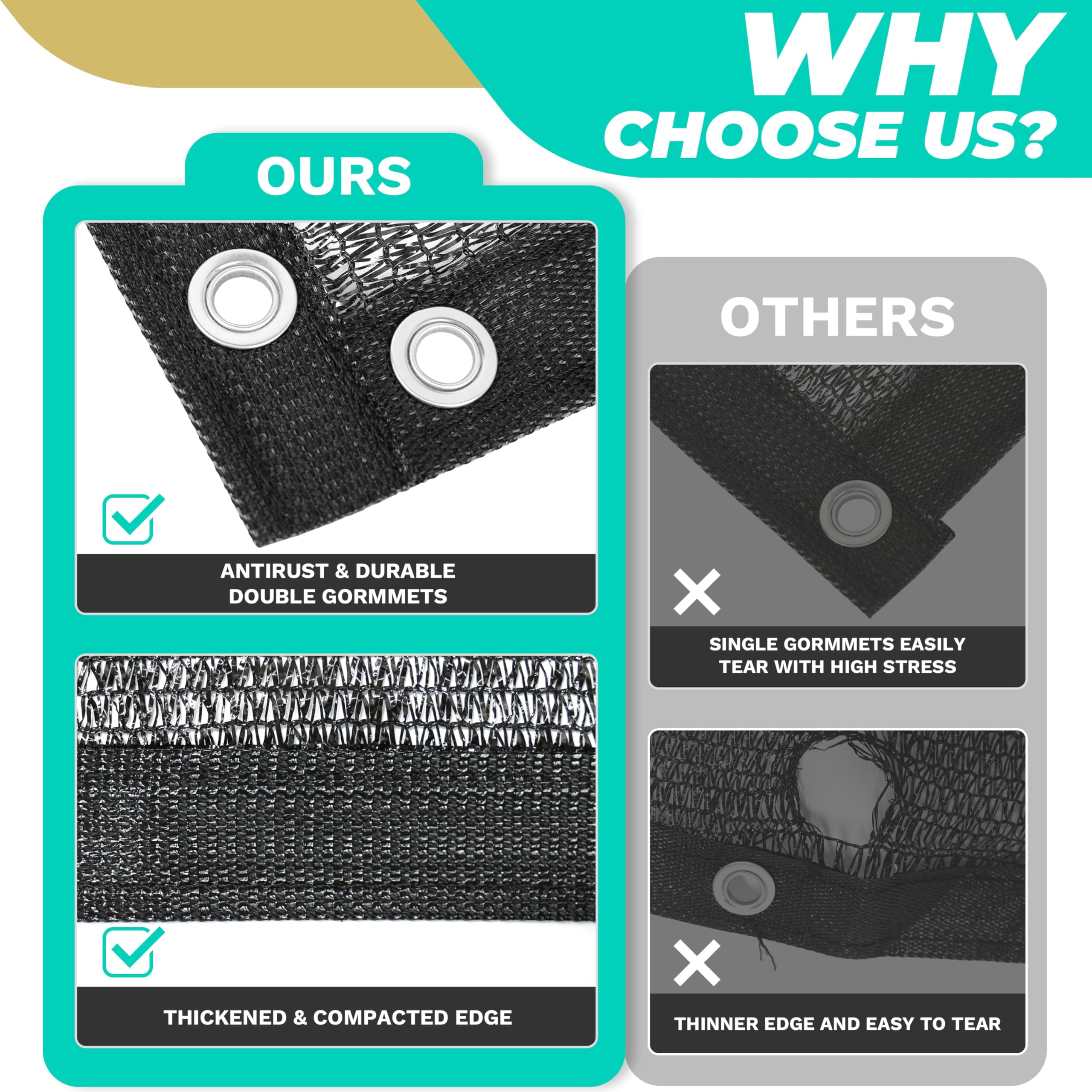 Snapklik.com : Royal Shade 30% Black Shade Cloth Custom Size 13FT X ...