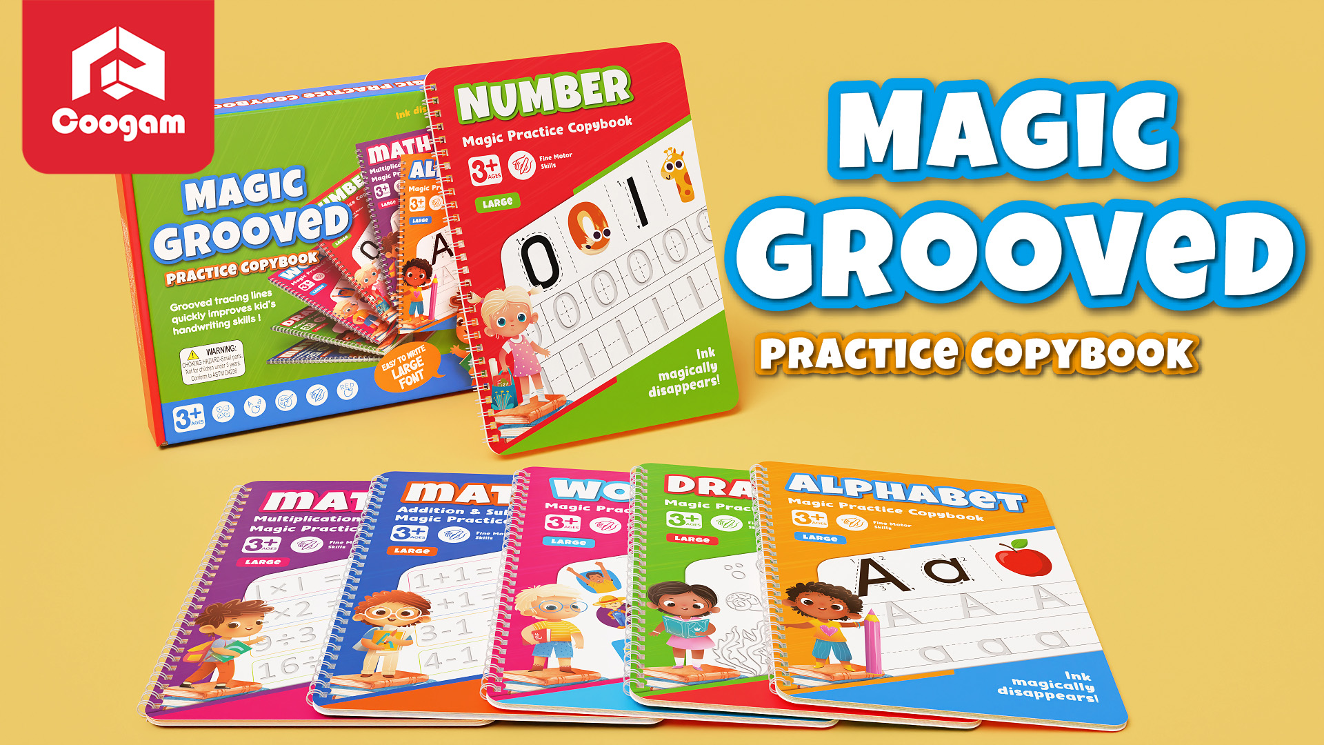 Watch Coogam Magic Grooved Writing Practice for Kids on Amazon Live