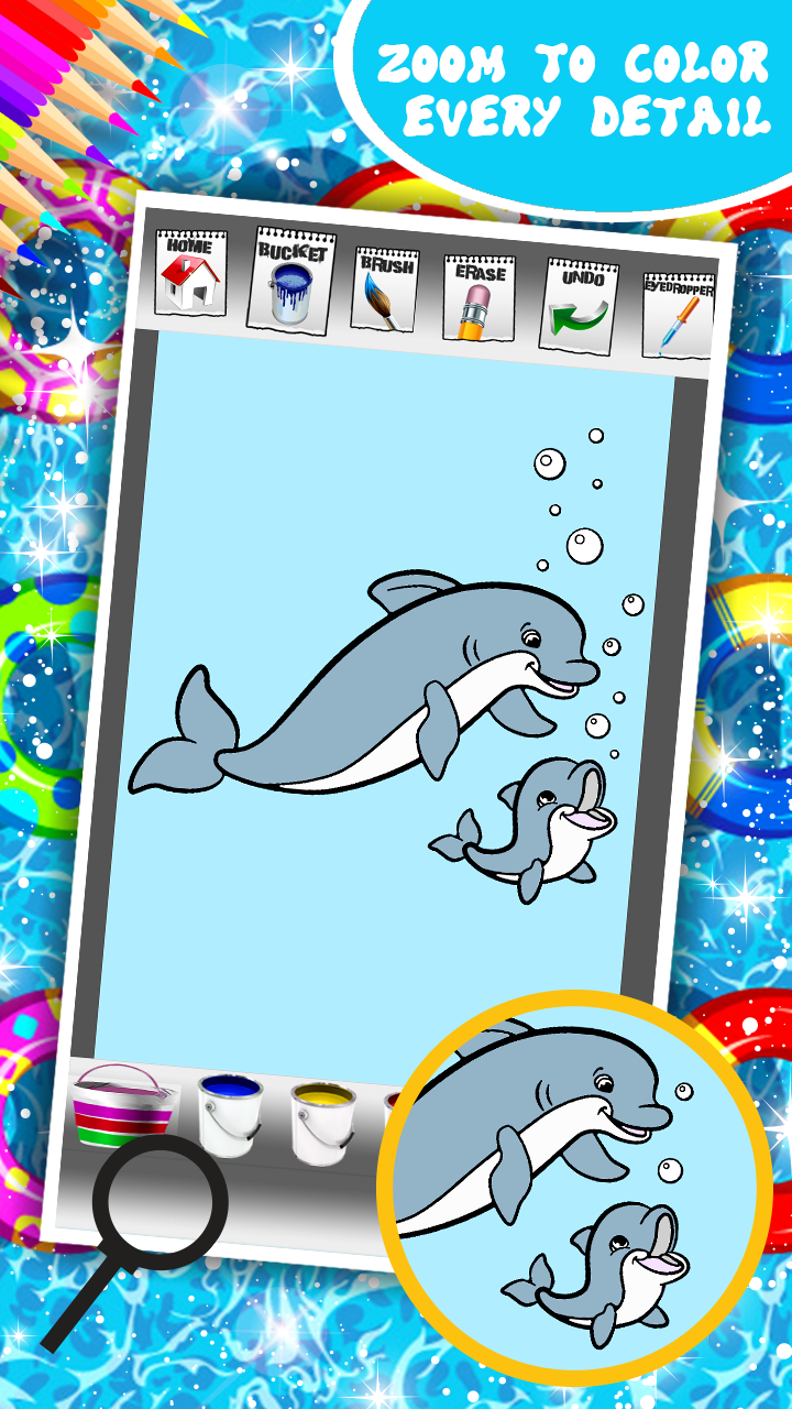 Dolphin Coloring Book - App on Amazon Appstore